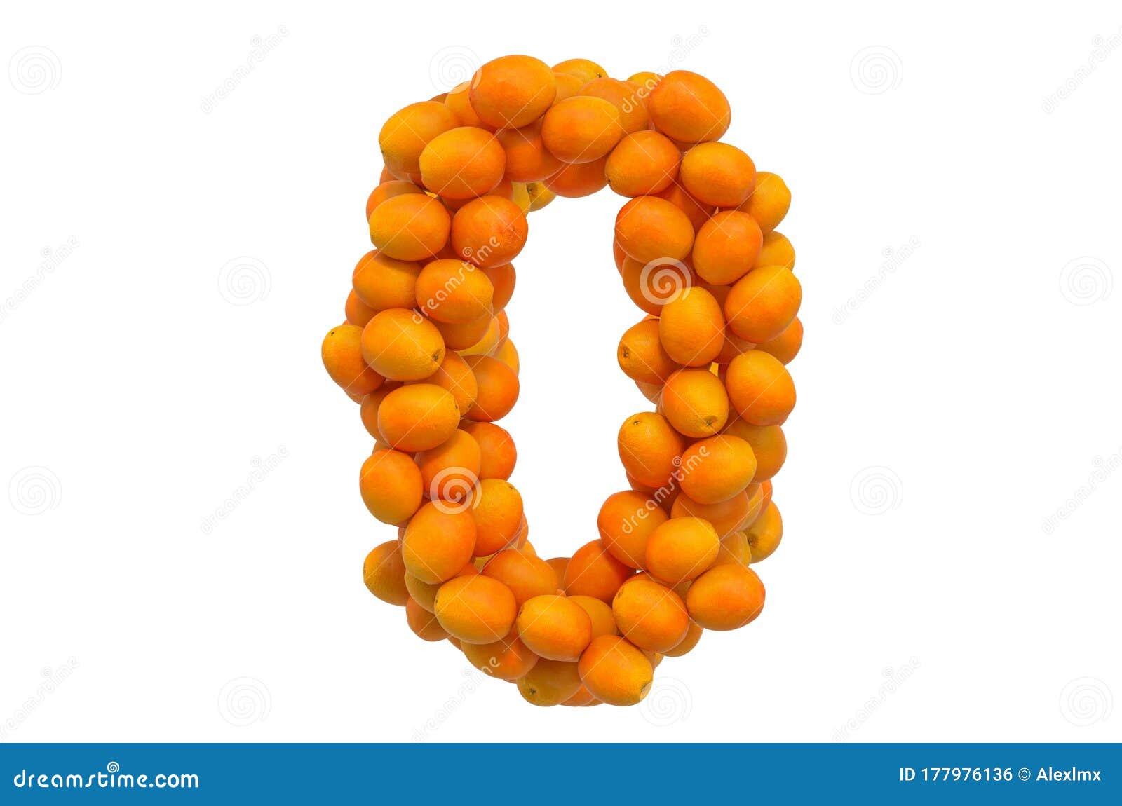 Number 0 from Oranges, 3D Rendering Stock Illustration - Illustration ...