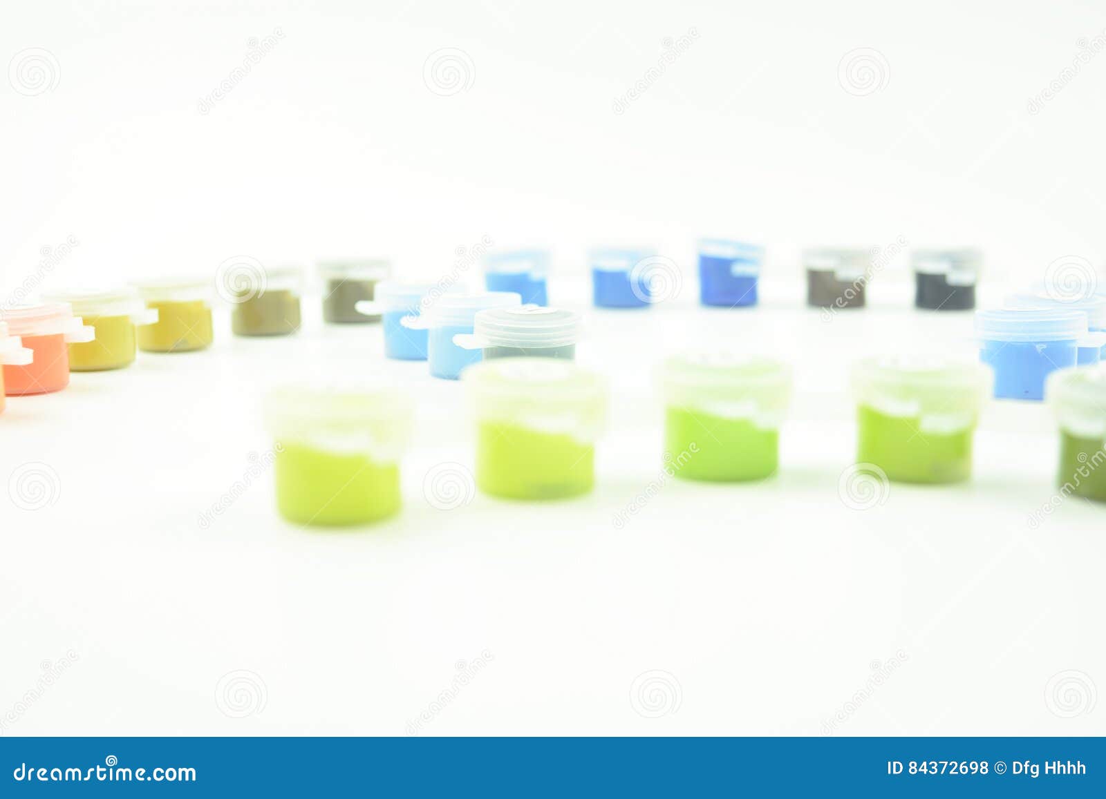 Number Painting Colors Set on a Canvas. Stock Photo - Image of ...