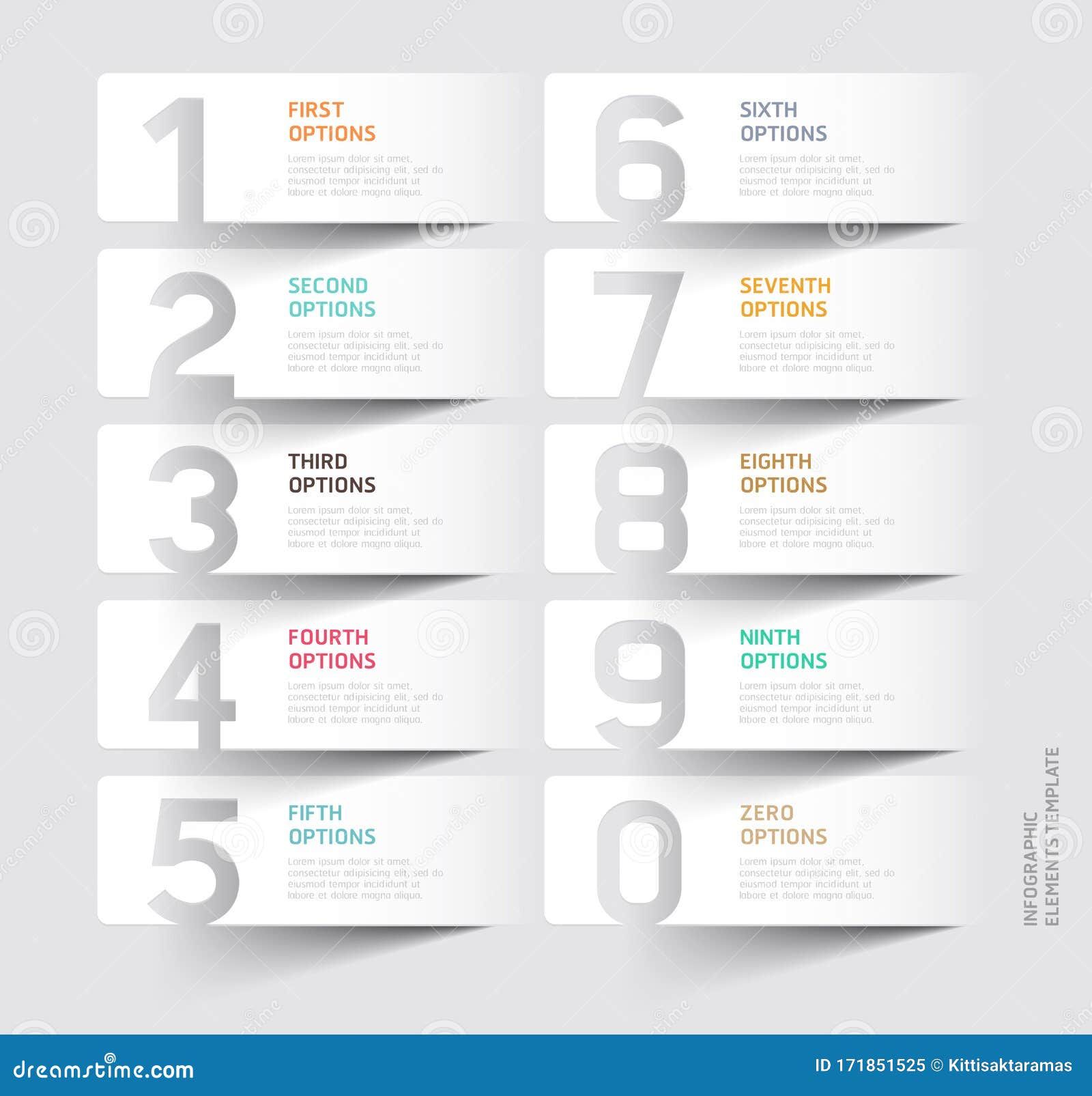 Number Paper Cut Template. Vector Illustrations Stock Vector ...