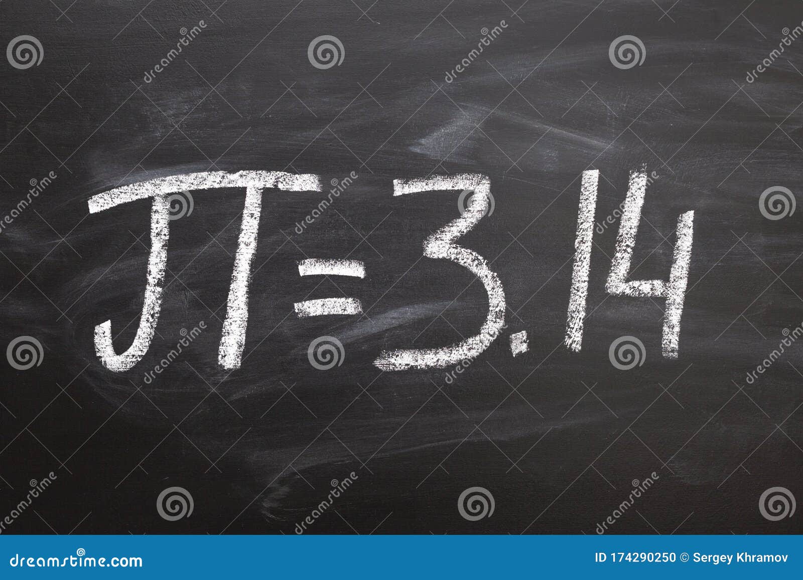 Number Pi Handwritten with White Chalk on a Blackboard Stock Photo ...