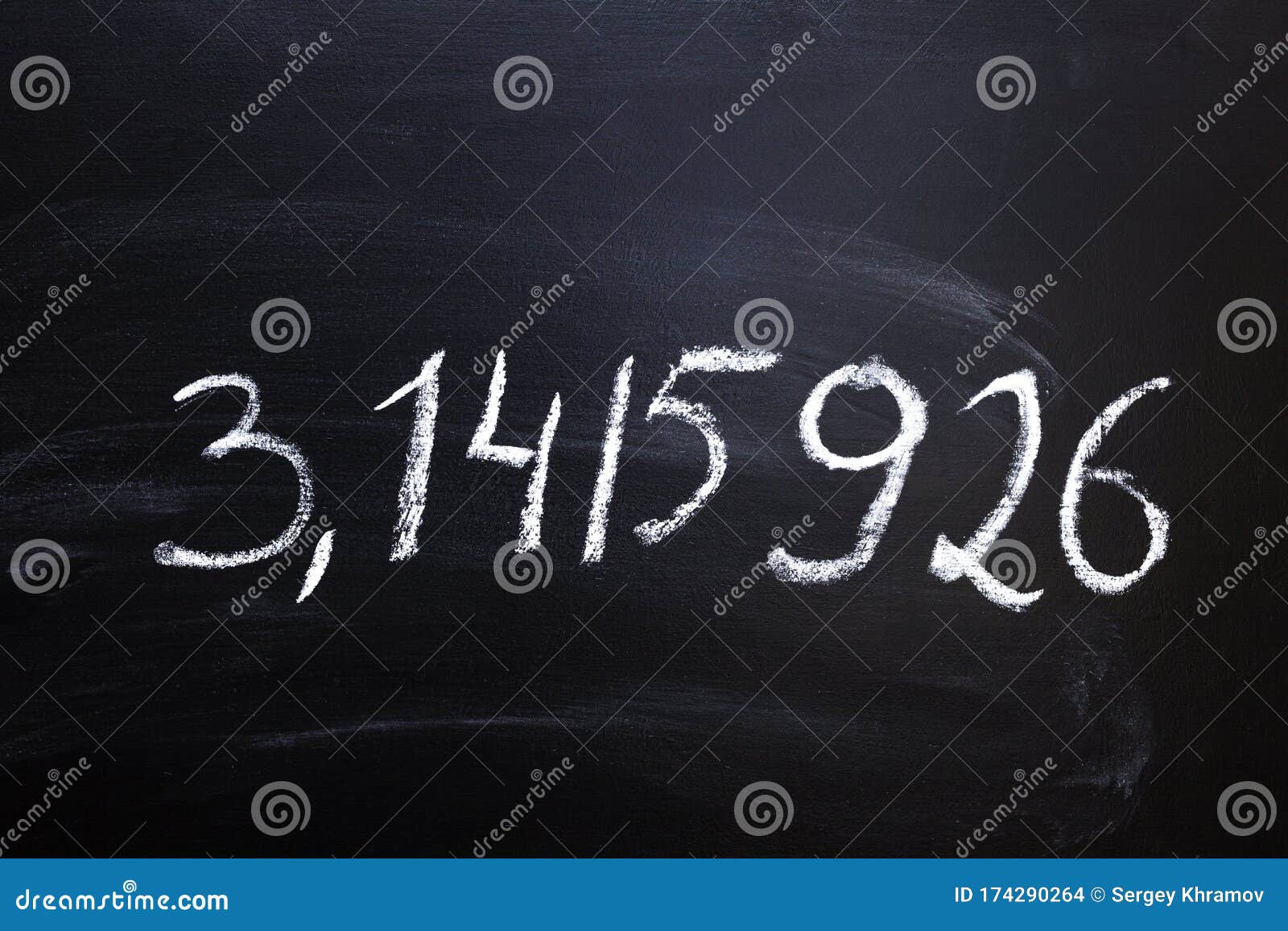 Number Pi Handwritten with White Chalk on a Blackboard Stock Photo ...