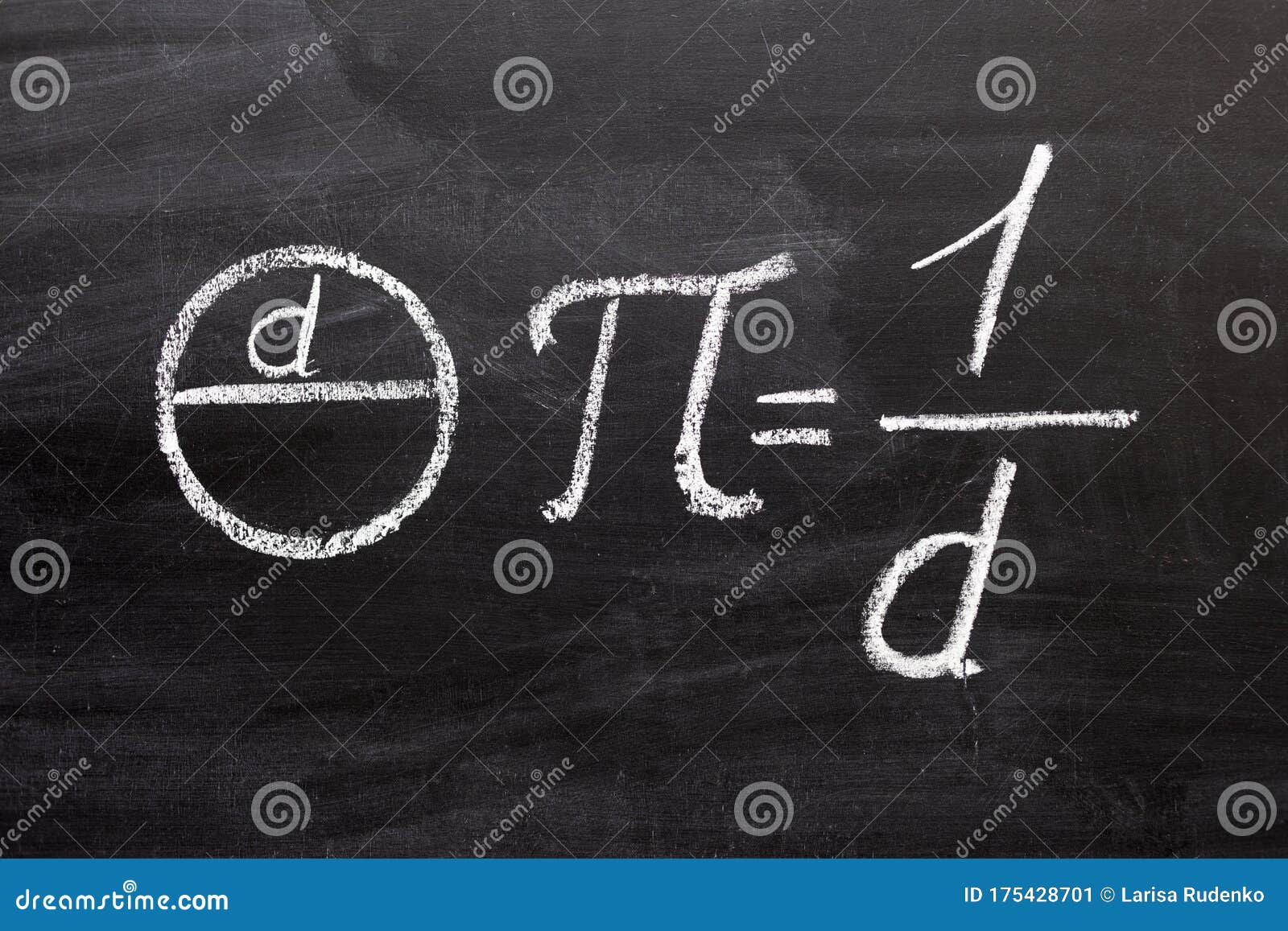 Number Pi Handwritten with White Chalk on a Blackboard Stock Image ...