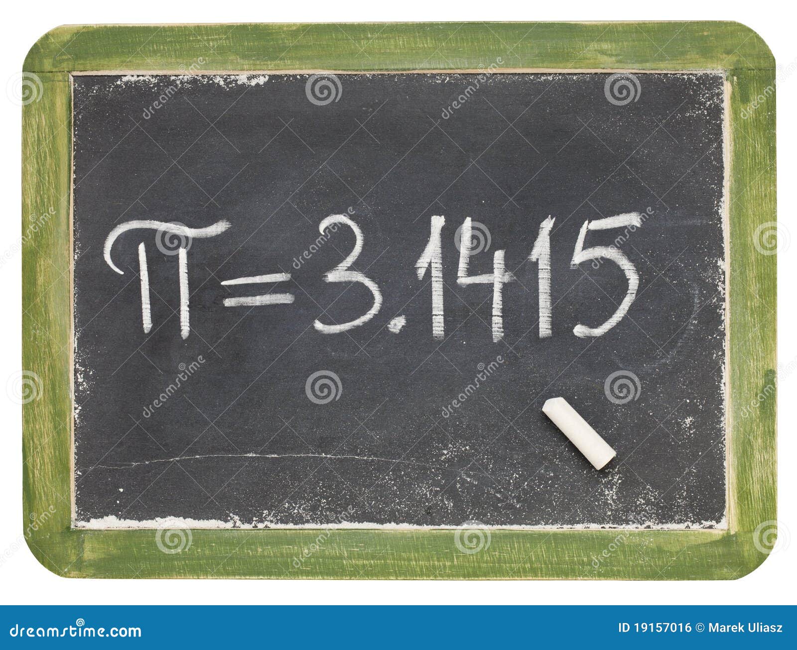 The Number Pi on a Small Blackboard Stock Photo - Image of clipping ...