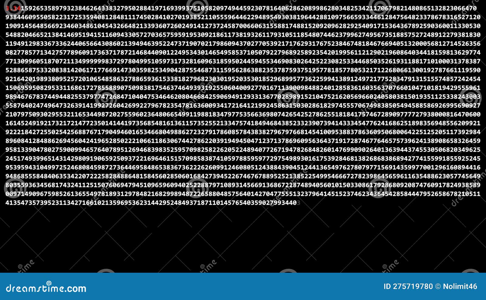 Number pi text stock illustration. Illustration of blackboard - 275719780