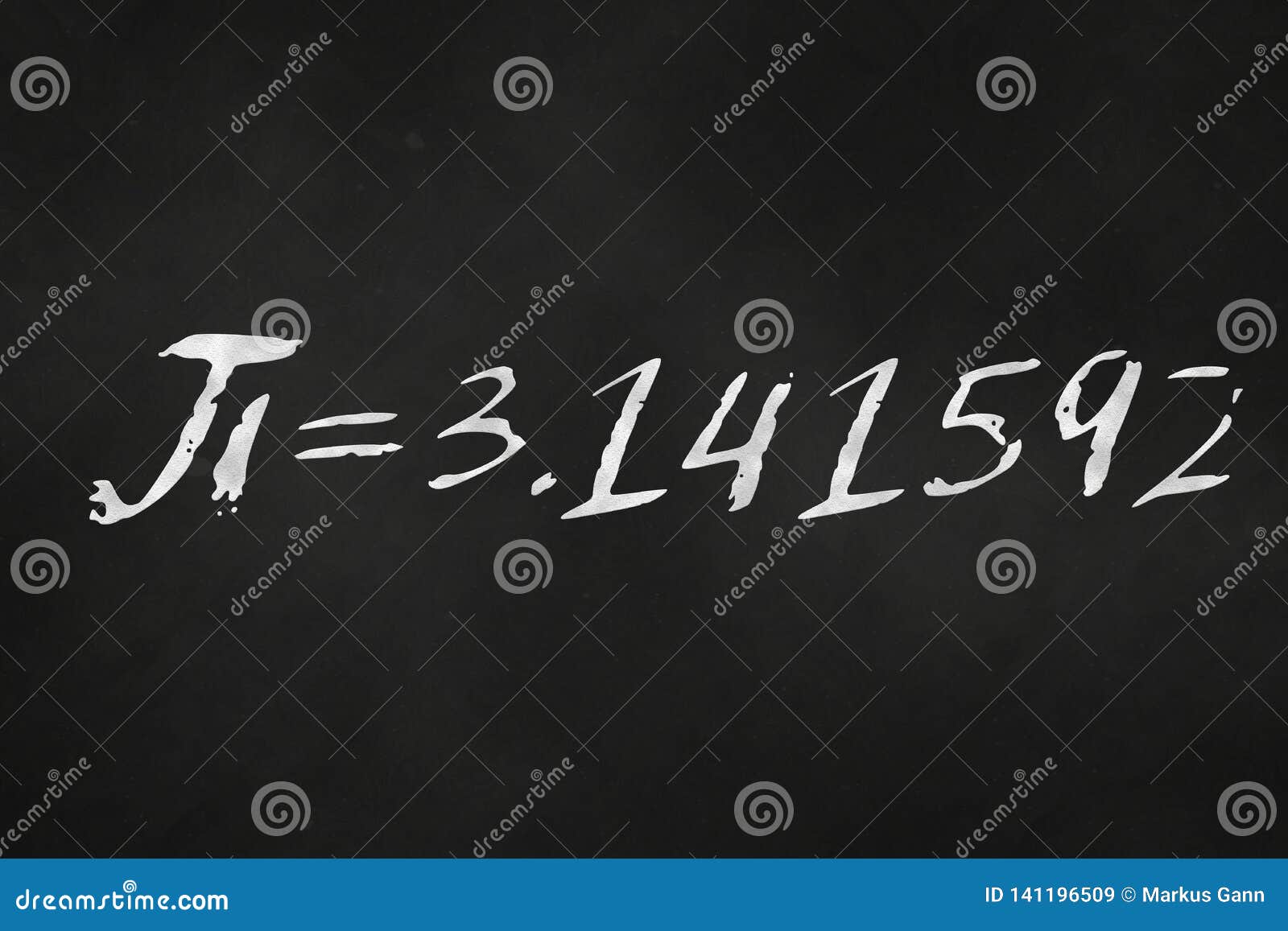 Number Pi Written On A Chalkboard Royalty-Free Illustration ...