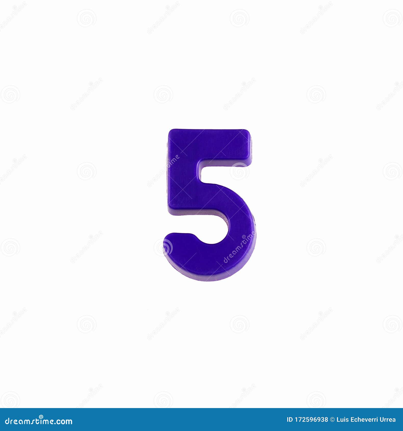 Number 5 - Piece in Violet Plastic Stock Photo - Image of alphabet ...