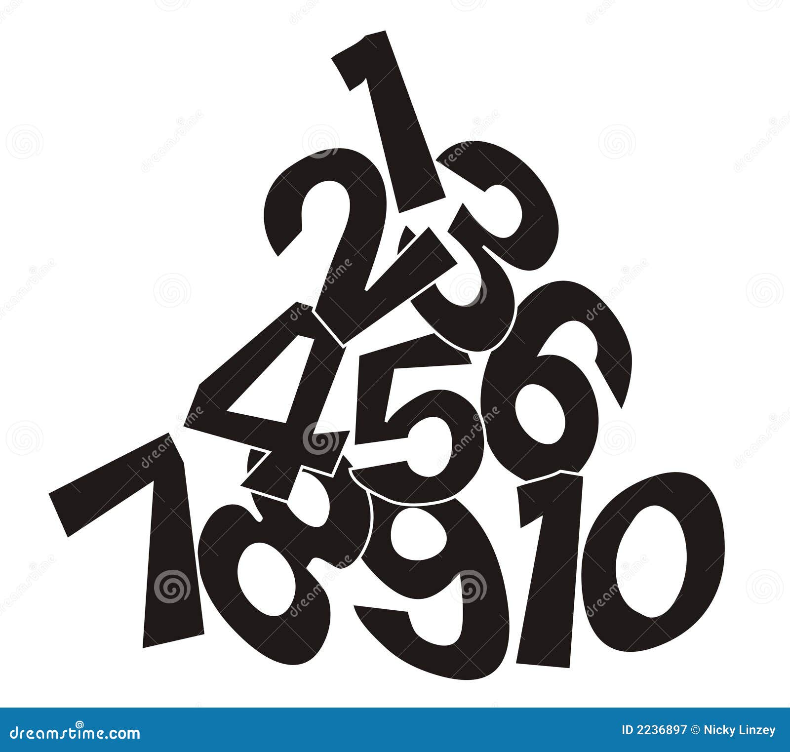 Jumbled Numbers Clipart