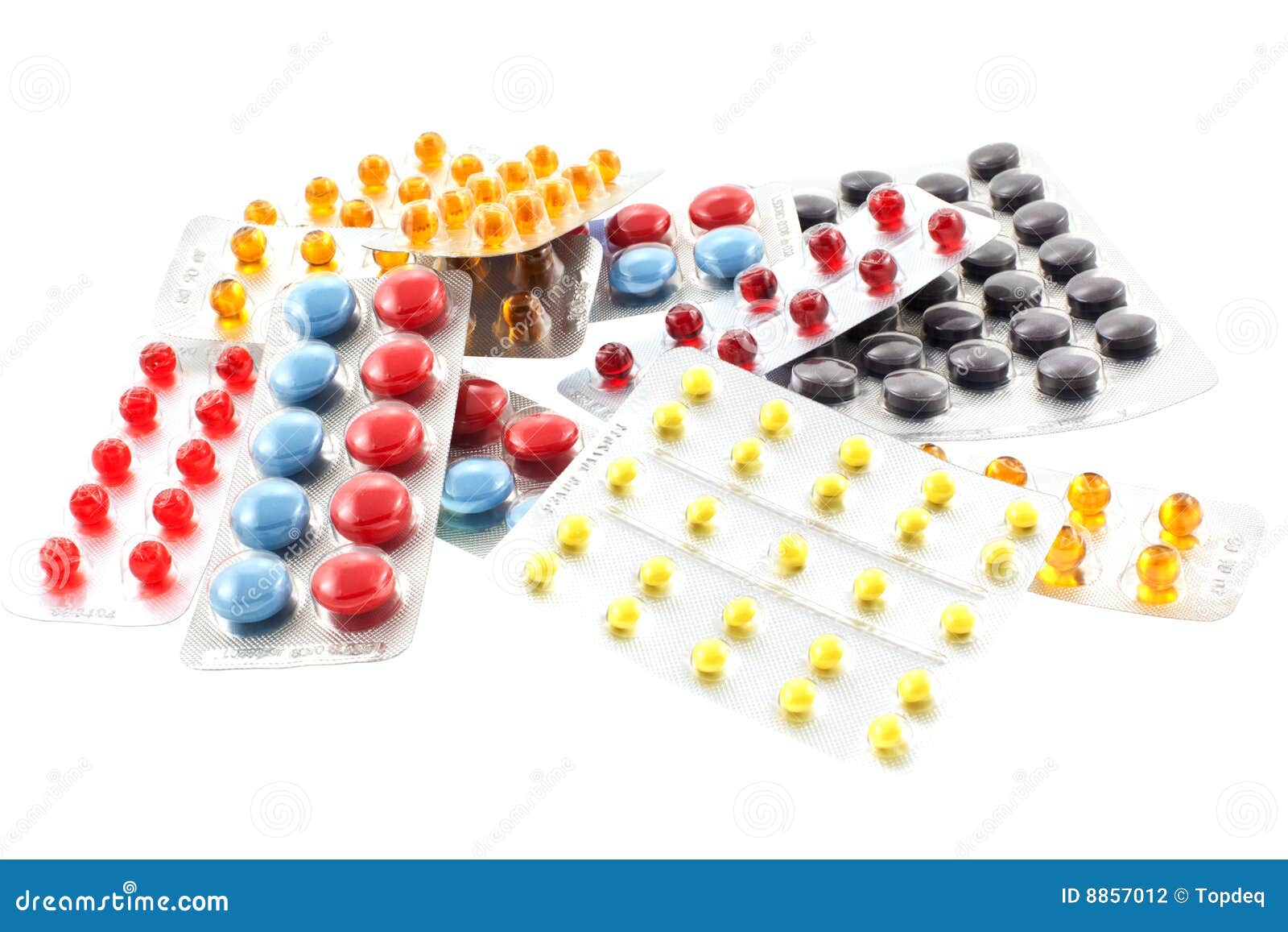Multicolor Pill Capsule On Wooden Background. Stock Image ...
