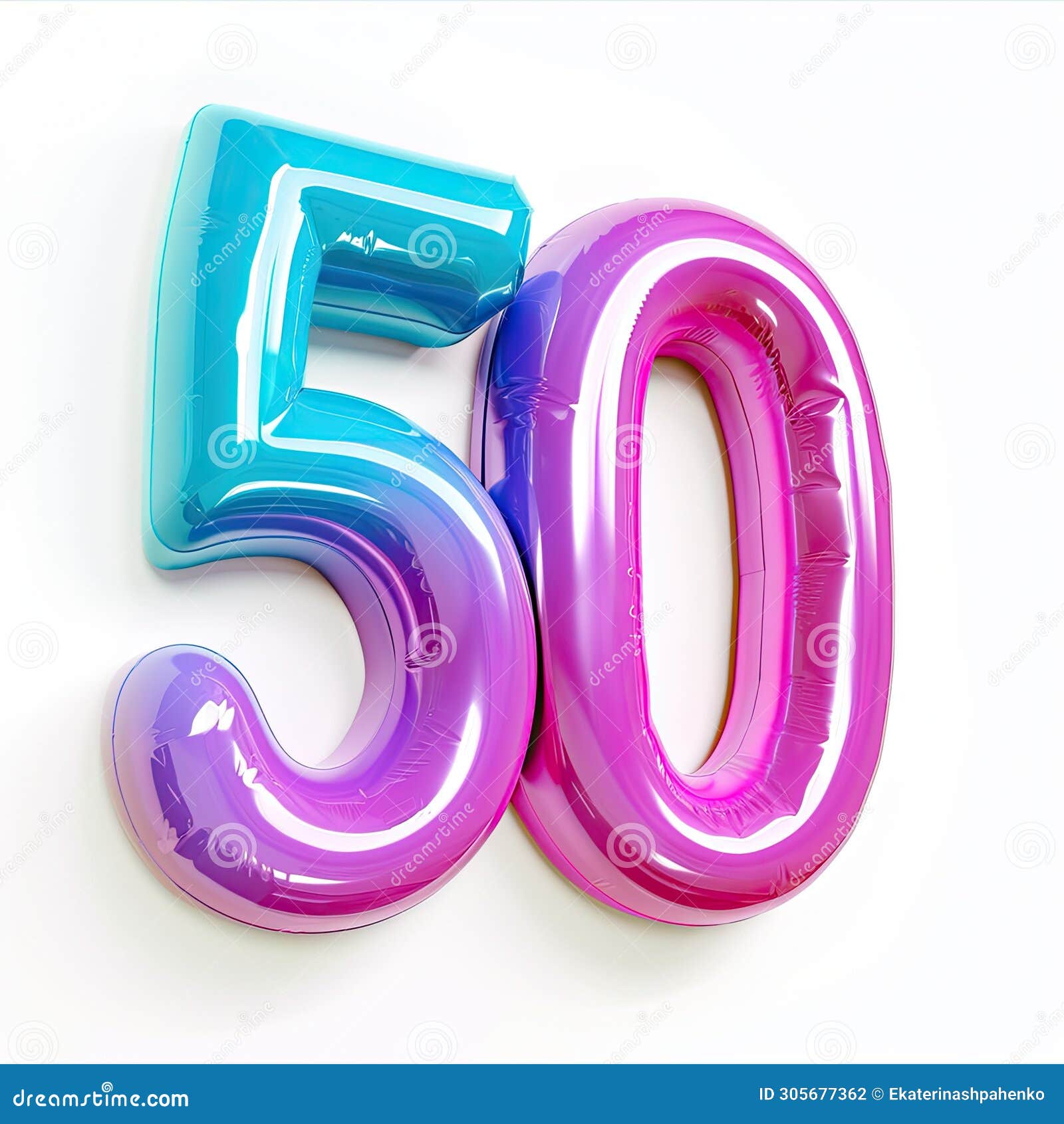 The Number 50 on a Pink and Blue Background Stock Illustration ...