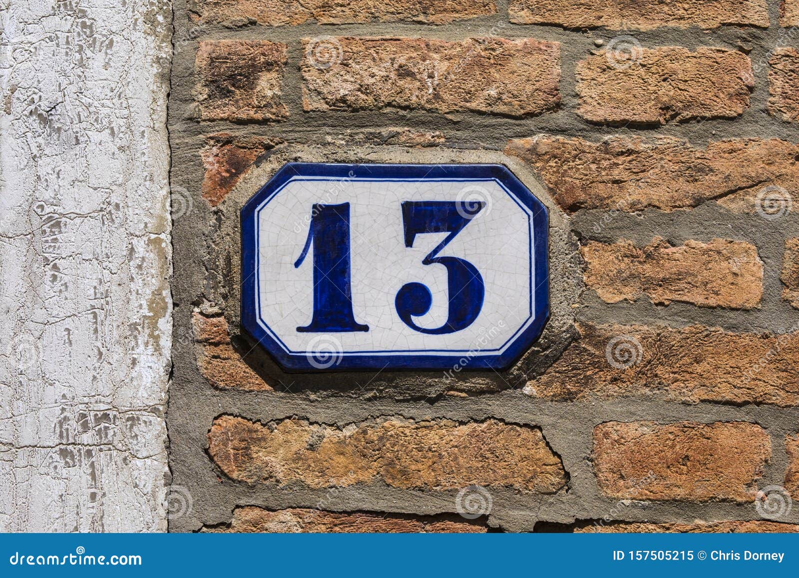 Number 13 Plaque stock image. Image of detail, numerics - 157505215