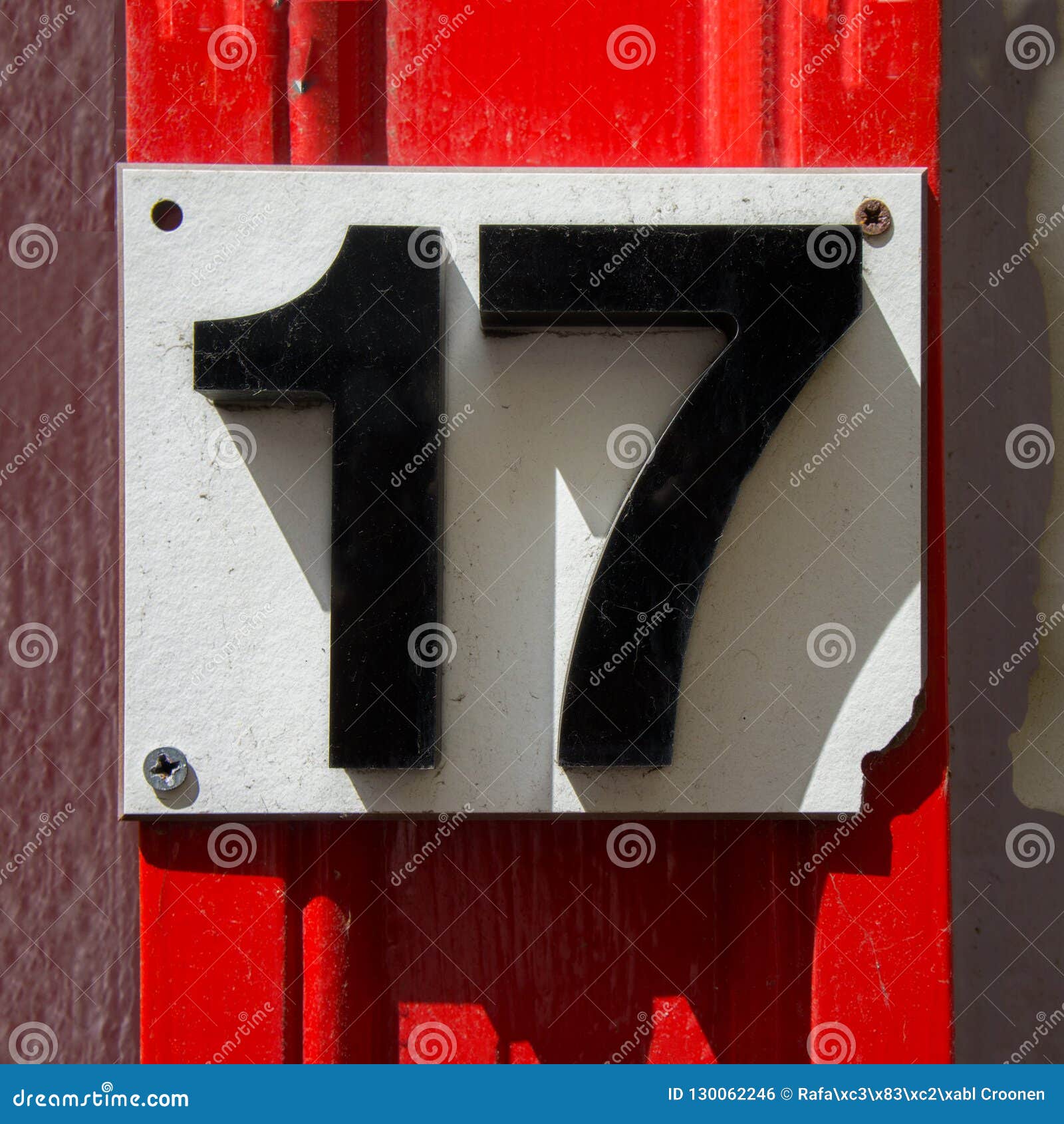 House number 17 stock photo. Image of font, address - 130062246