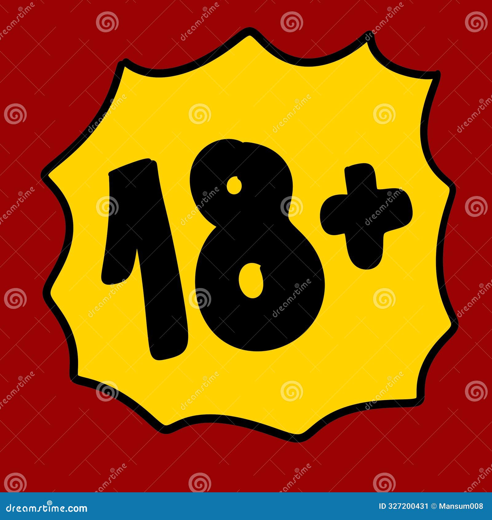 Number 18 Plus Sign Design Template Stock Illustration - Illustration ...
