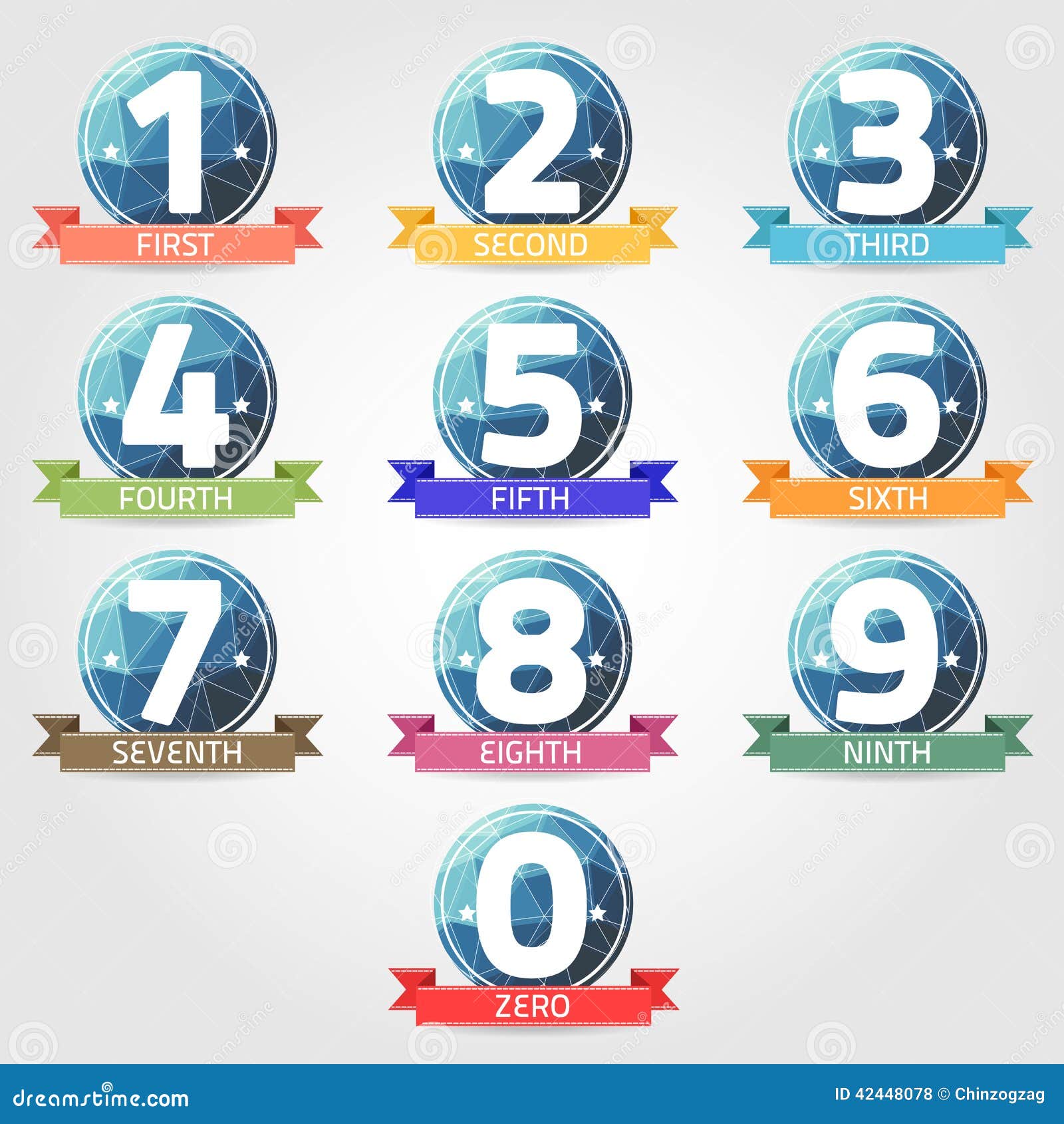 Number with polygon label stock vector. Illustration of reward - 42448078