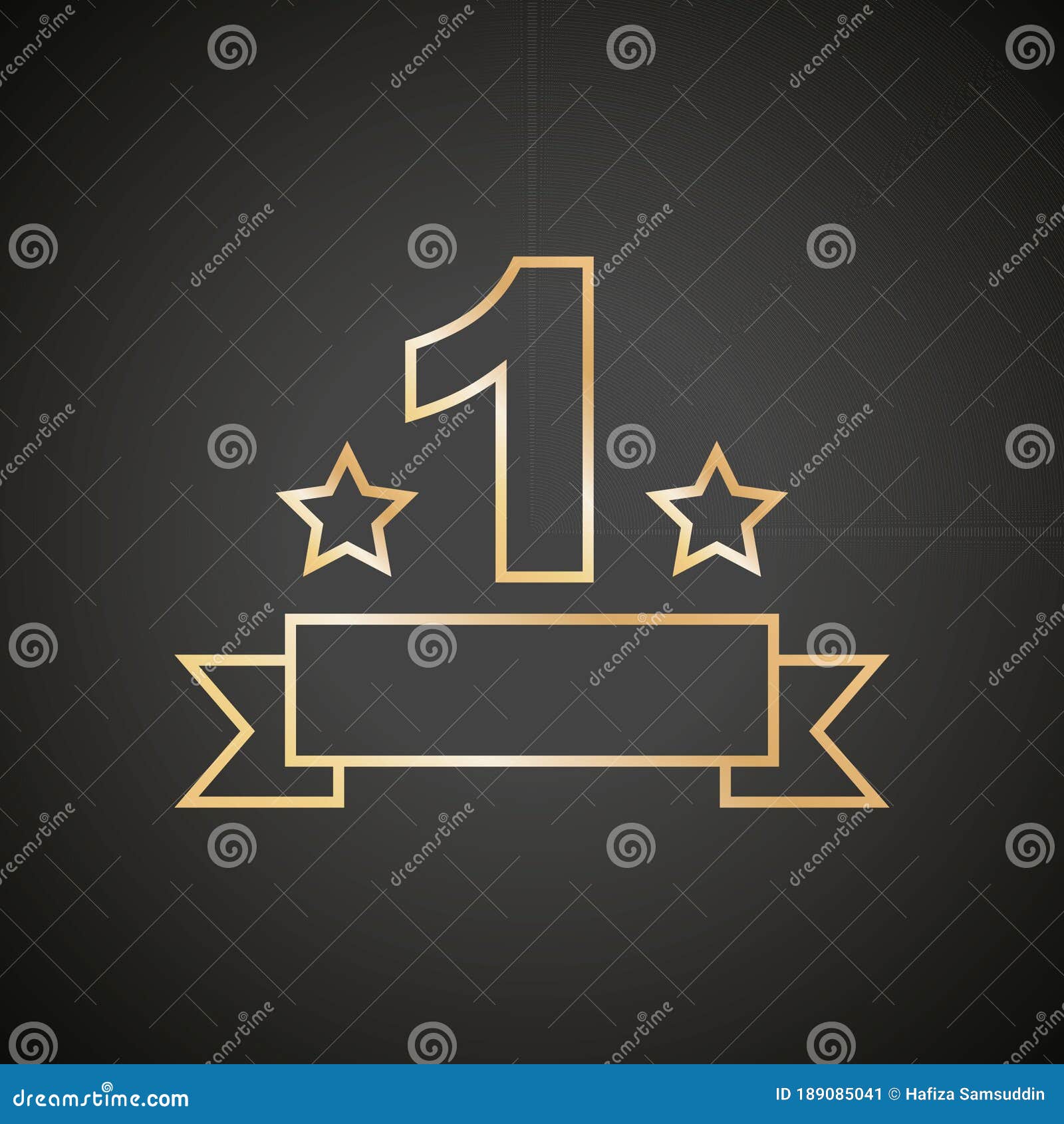 Number 1 Position Ribbon. Vector Illustration Decorative Design Stock ...