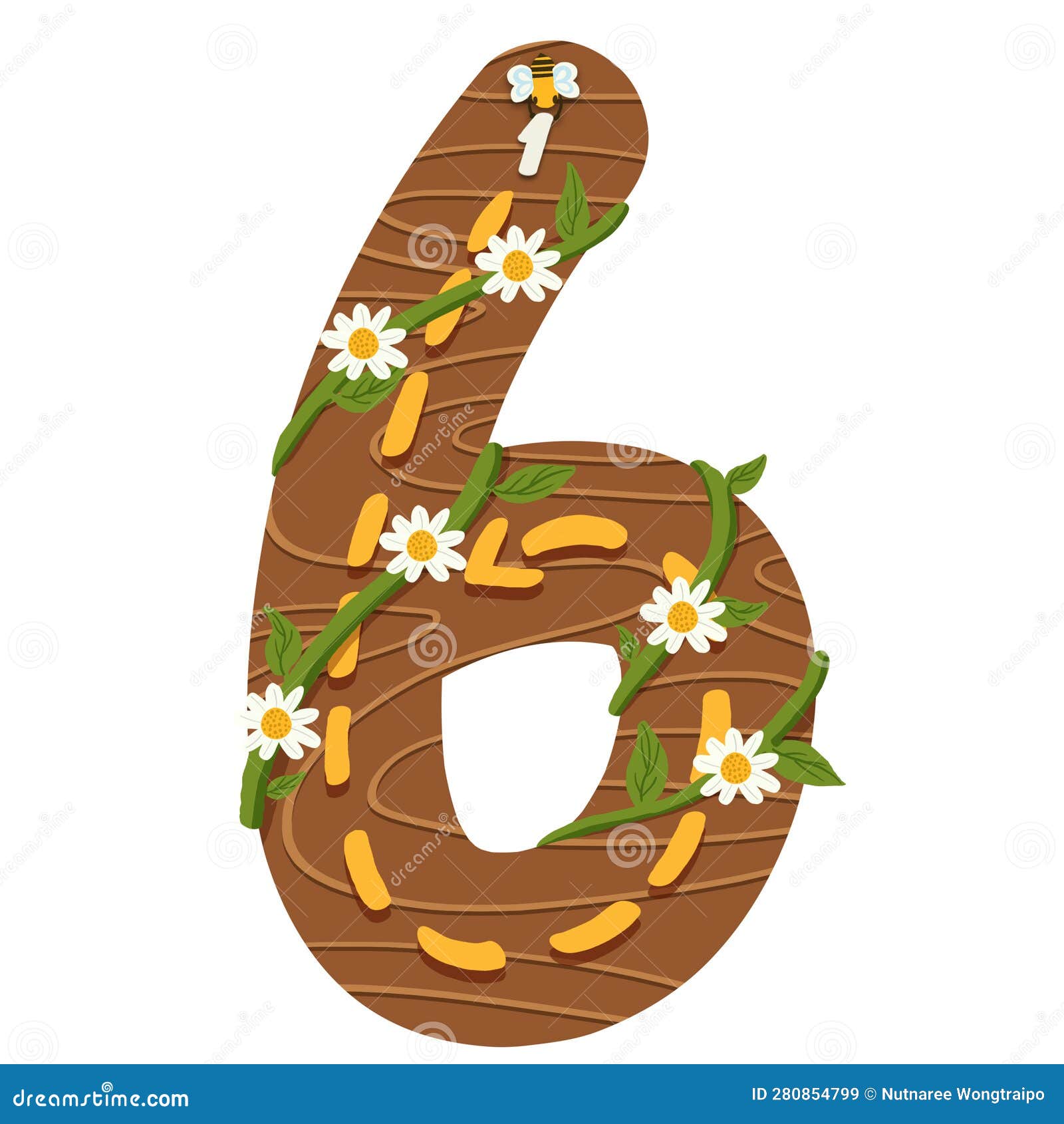 Number 6 : Practice Writing Numbers Stock Illustration - Illustration ...