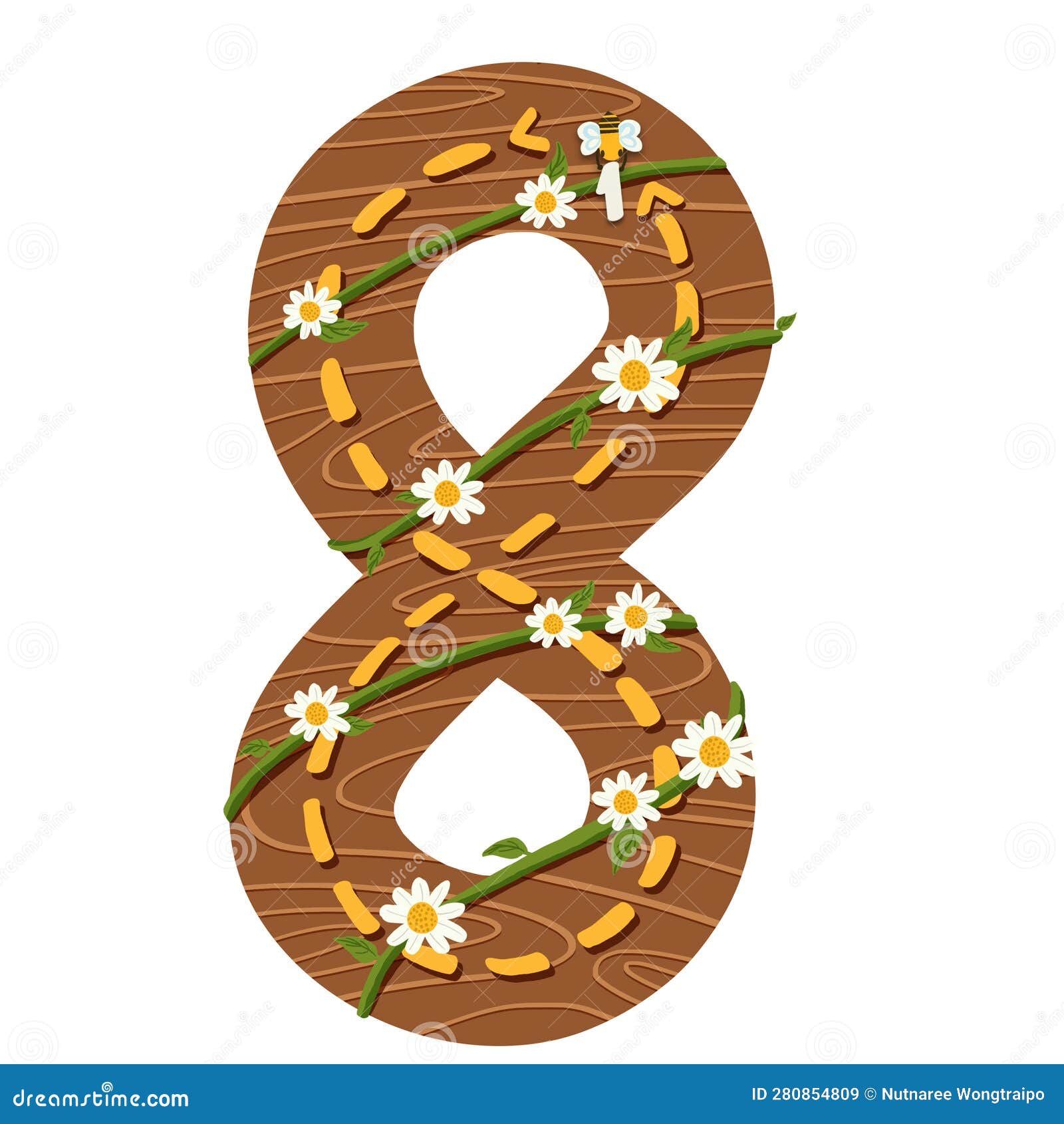 Number 8 : Practice Writing Numbers Stock Illustration - Illustration ...
