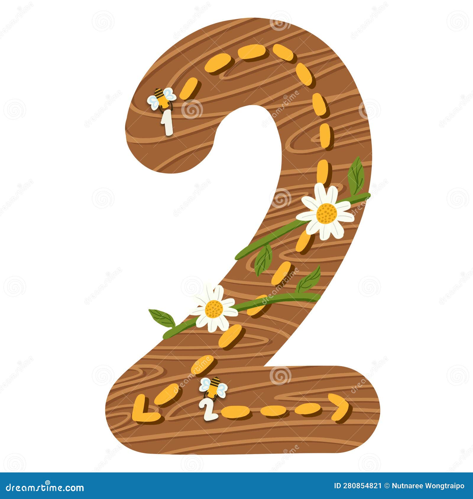 Number 2 : Practice Writing Numbers Stock Illustration - Illustration ...