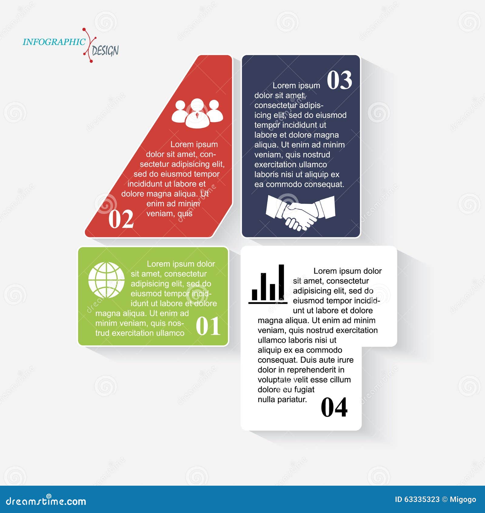 Number 4 for presentation stock vector. Illustration of infographic ...