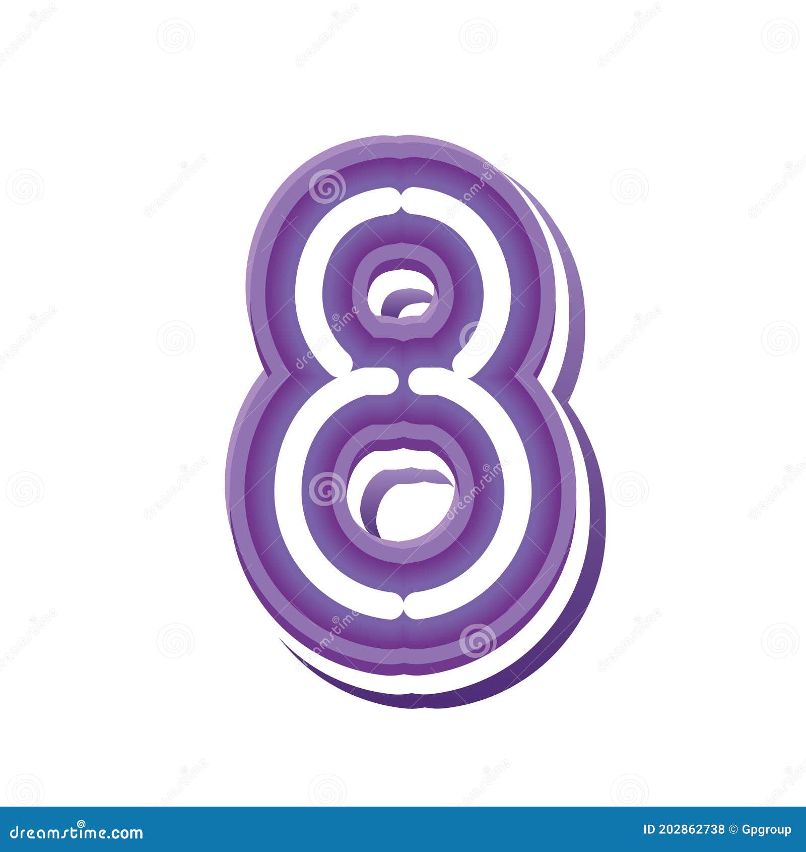 Number 8 in Purple Neon Font Stock Vector - Illustration of glow ...