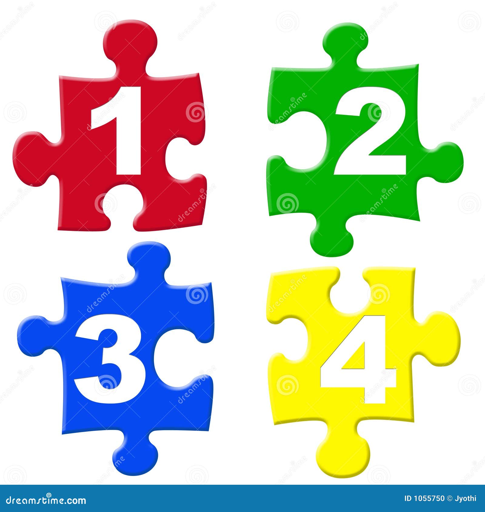 Number puzzels stock illustration. Illustration of four - 1055750