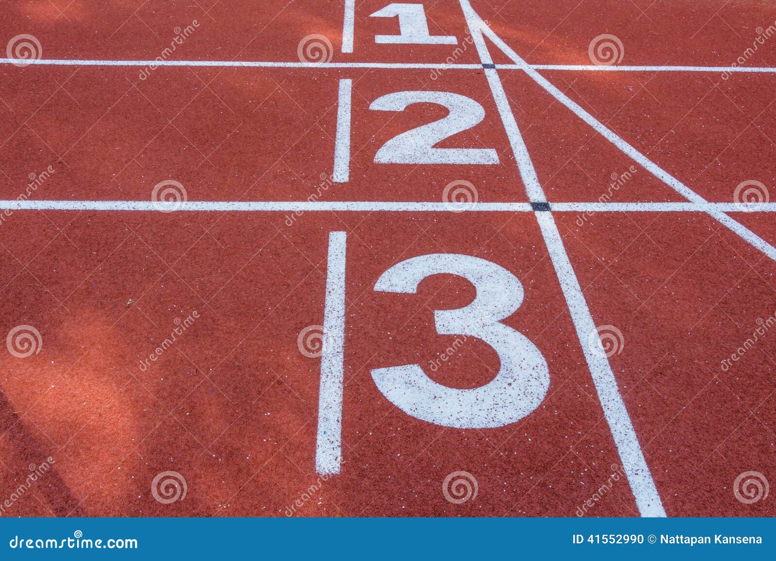 Number 1 2 and 3 of Race Track Stock Photo - Image of exercise, blue ...
