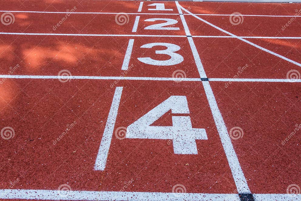 Number 1 2 3 and 4 of Race Track Stock Photo - Image of equipment ...