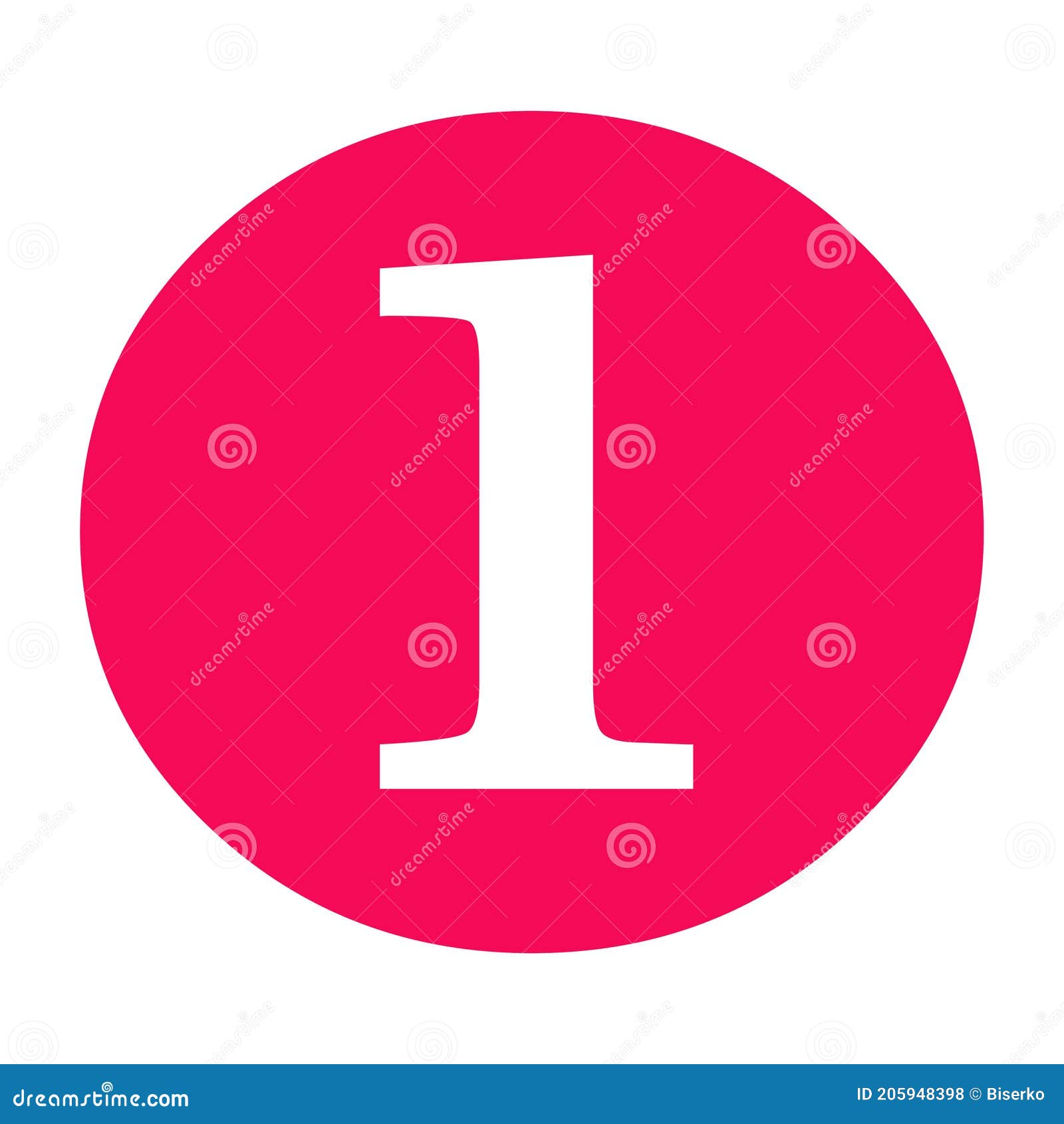 Number 1 on the Red Background Stock Illustration - Illustration of ...