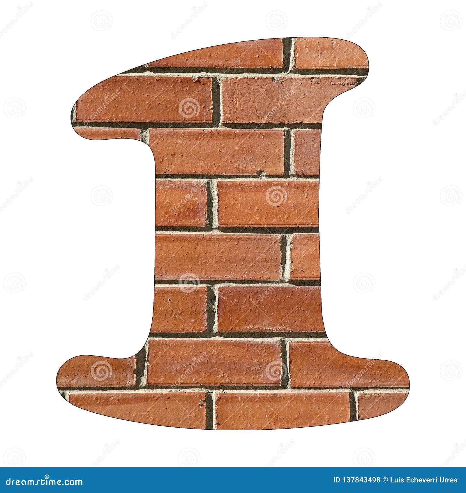 Number 1 - Red Brick Wall Background Stock Illustration - Illustration ...