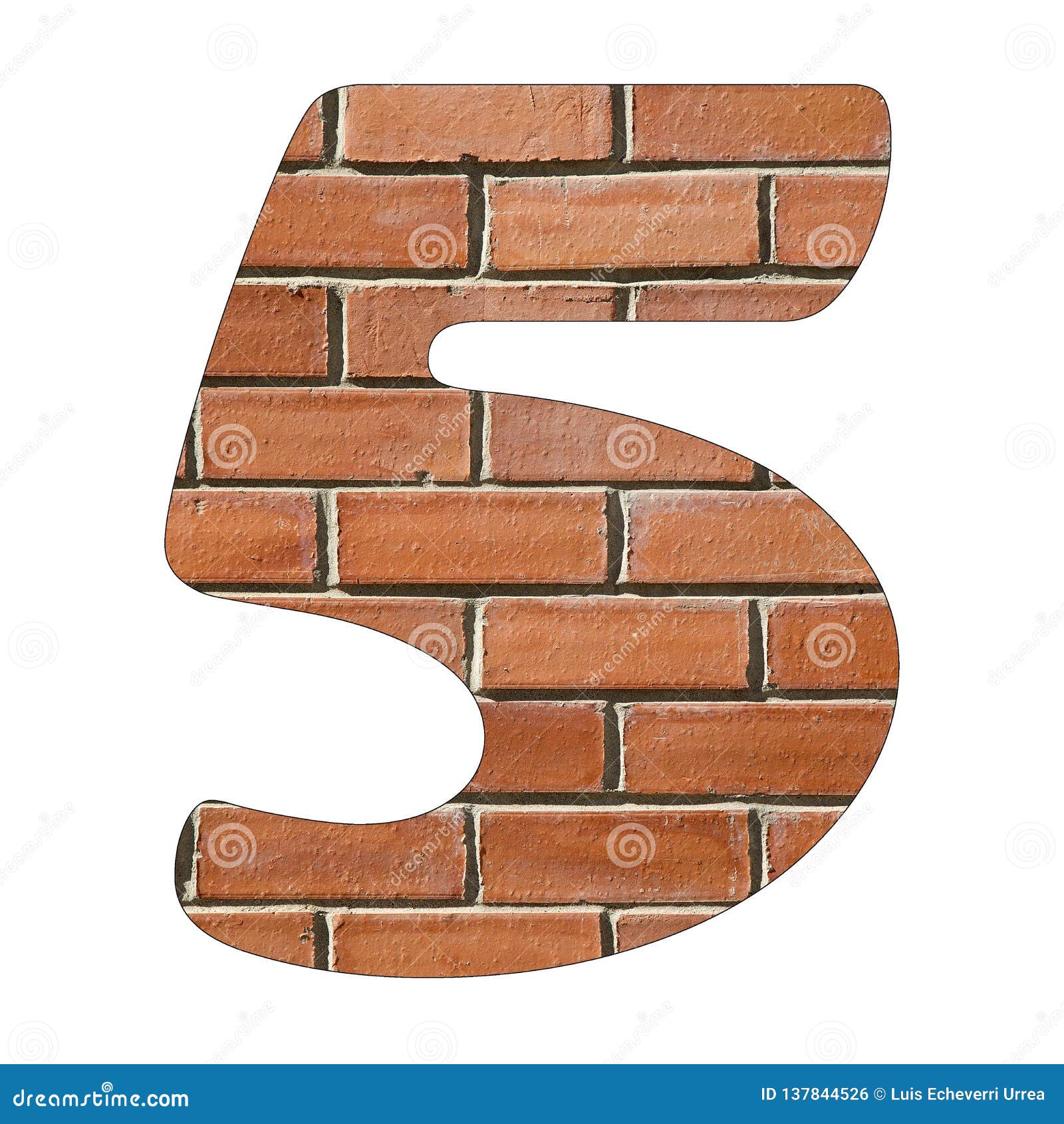Number 5 - Red Brick Wall Background Stock Photo - Image of ...
