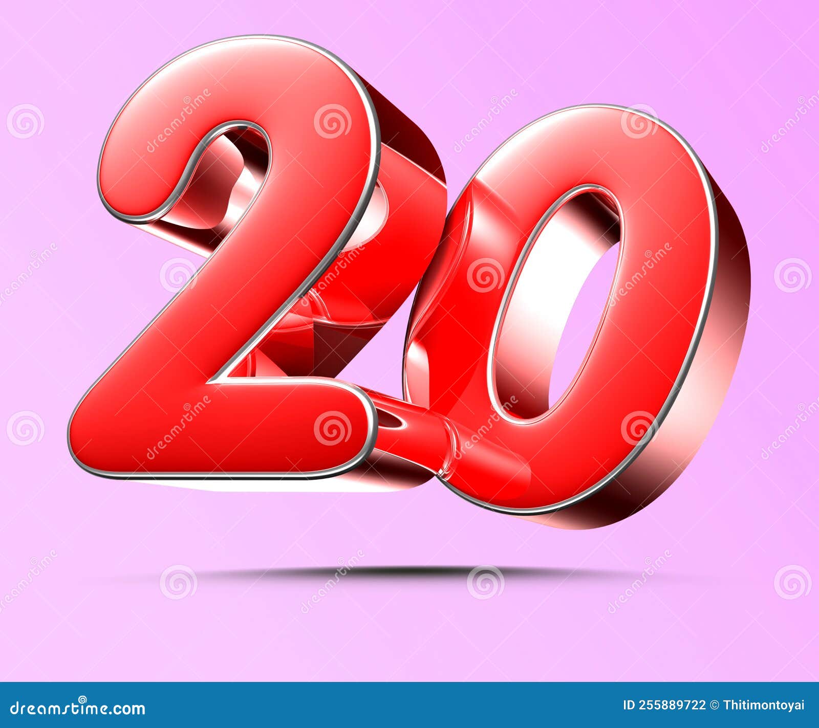 Number 20 red. stock illustration. Illustration of isolated - 255889722