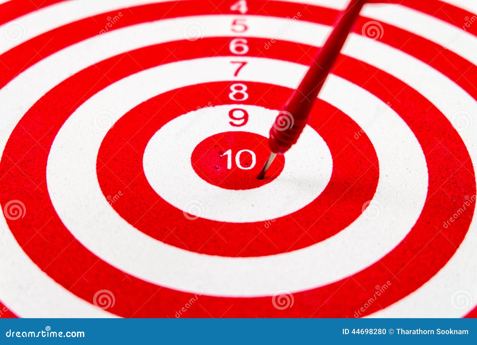 Number 10 Red Dart Target with Red Arrows Stock Photo - Image of center ...