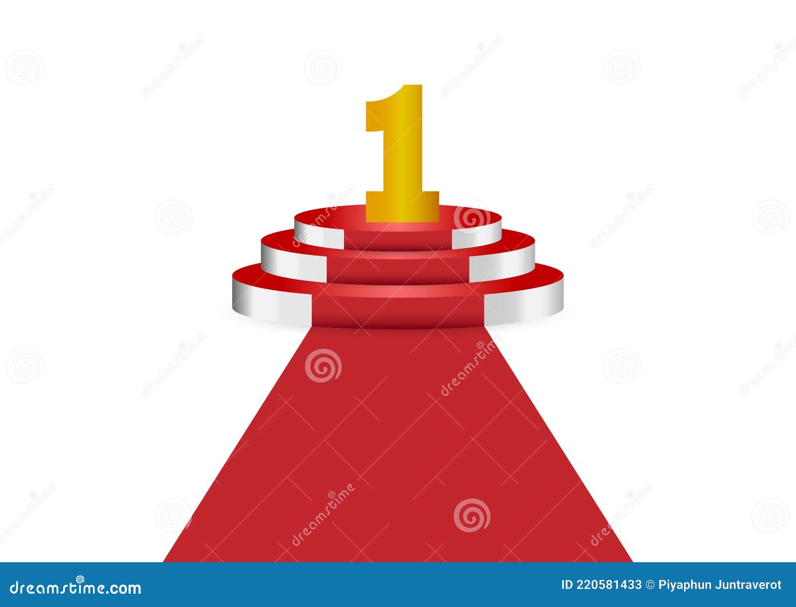 Number 1 on Red Podium is the Winner is in First Vector Illustration ...