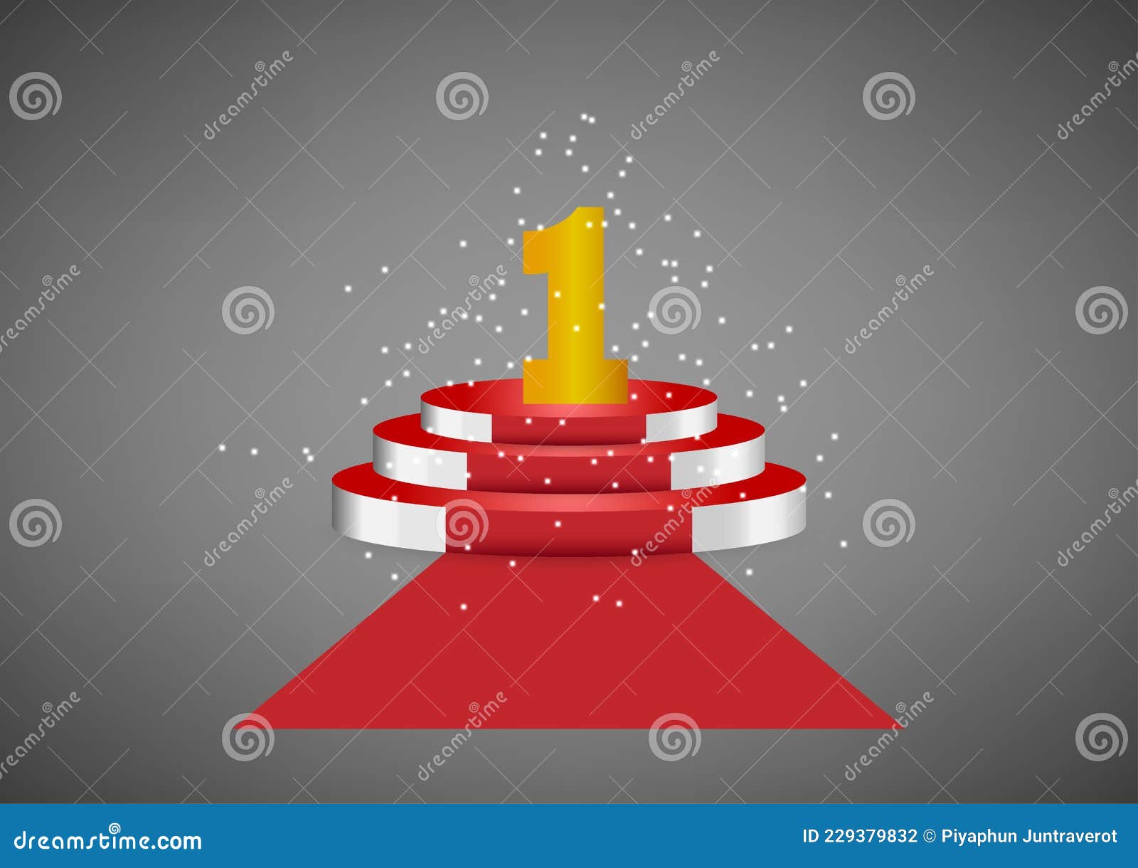 Number 1 on Red Podium is the Winner is in First Vector Illustration ...