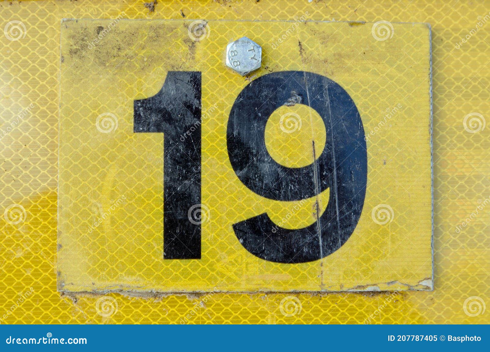 Number 19 on a road sign stock image. Image of sign - 207787405