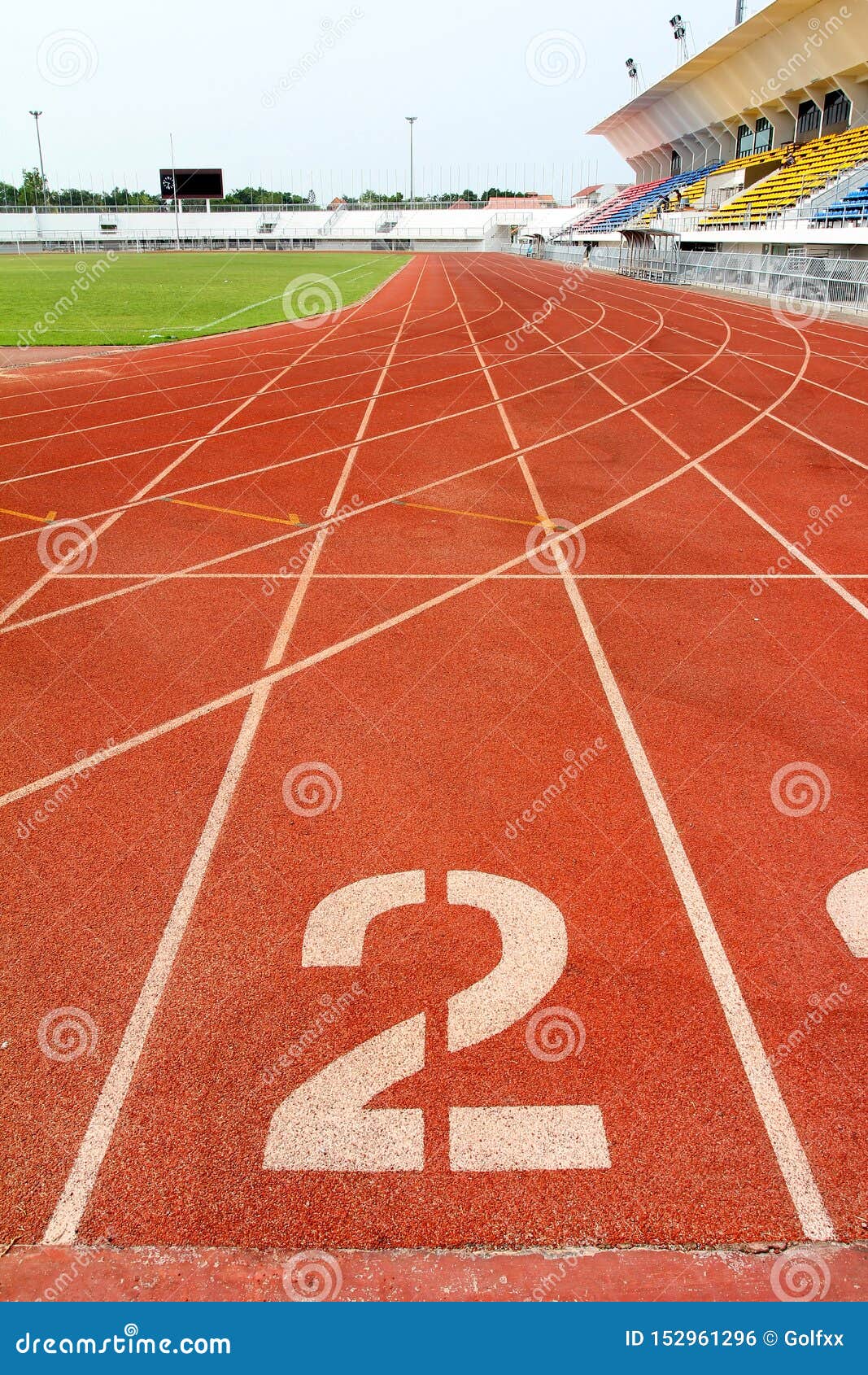 Number 2 on running track stock photo. Image of calculus - 152961296