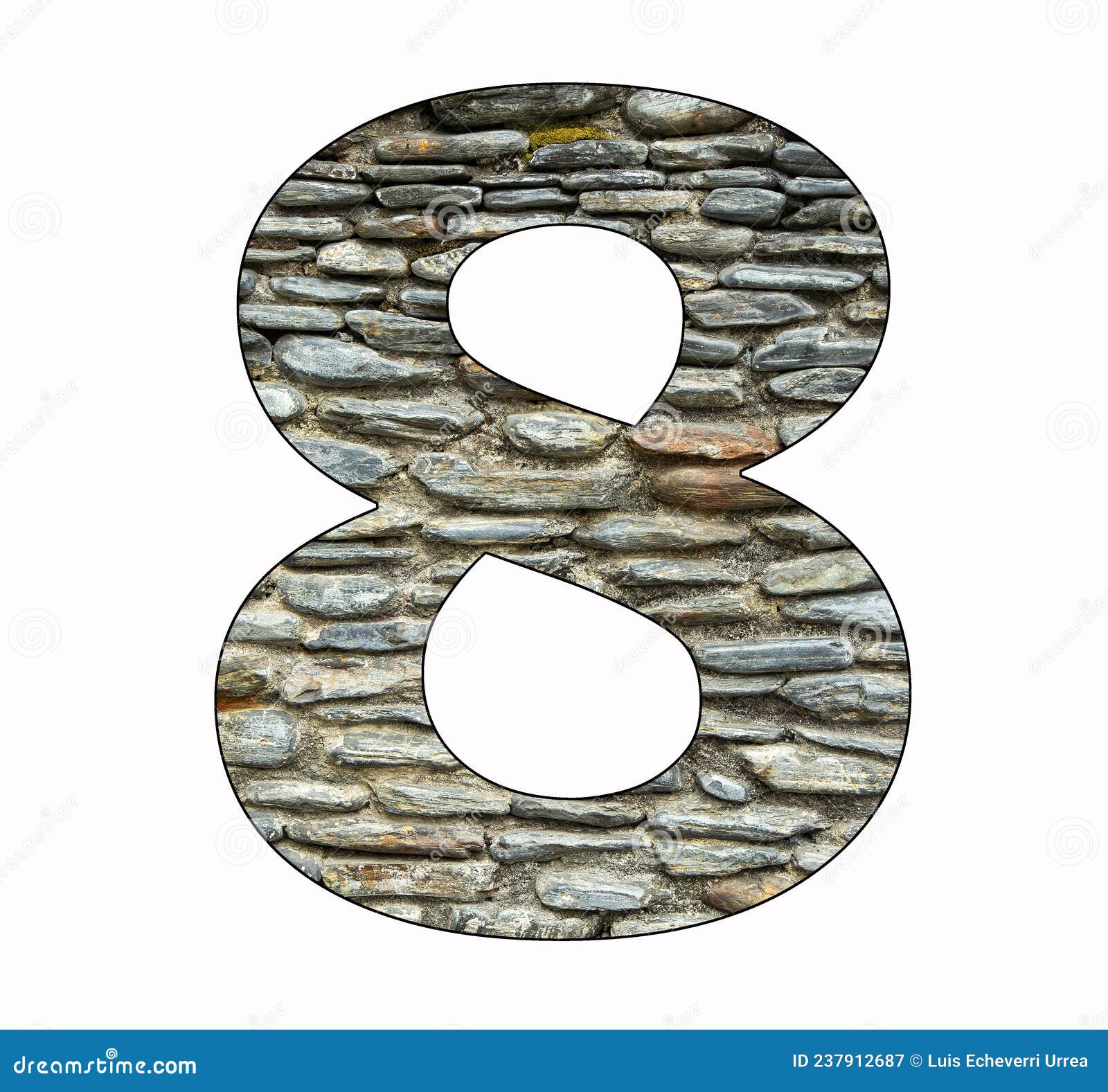 Number 8 on Rustic Stone Background Stock Image - Image of alphabet ...