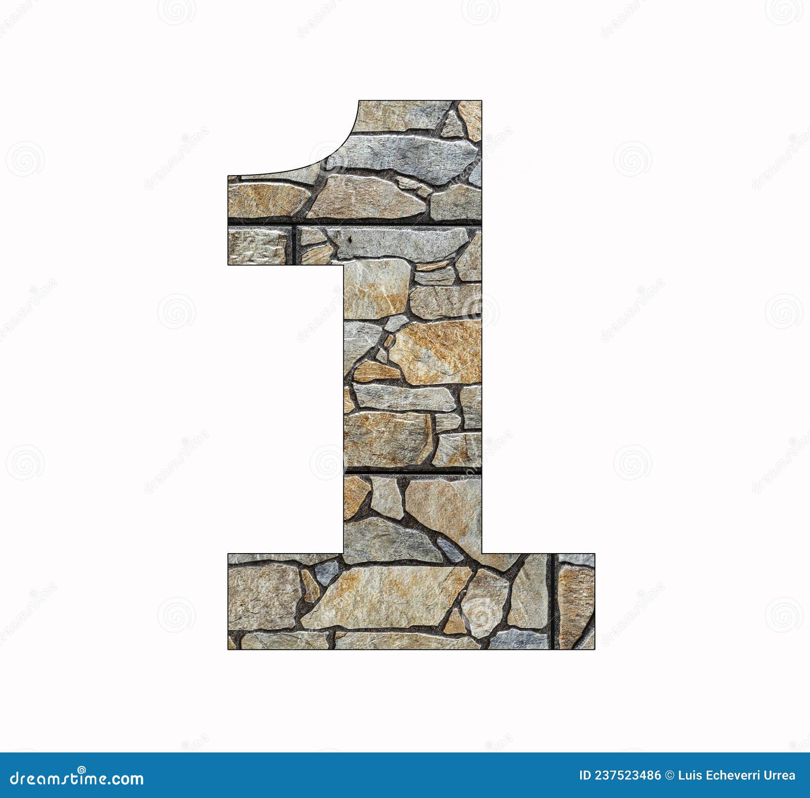 Number 1 on Rustic Stone Background Stock Illustration - Illustration ...
