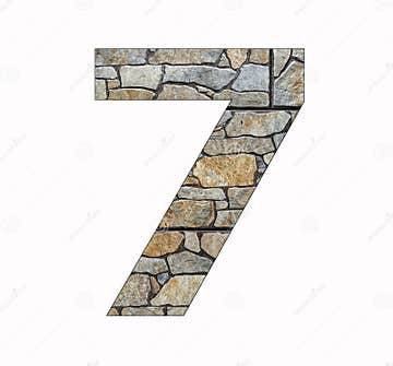 Number 7 on Rustic Stone Background Stock Illustration - Illustration ...