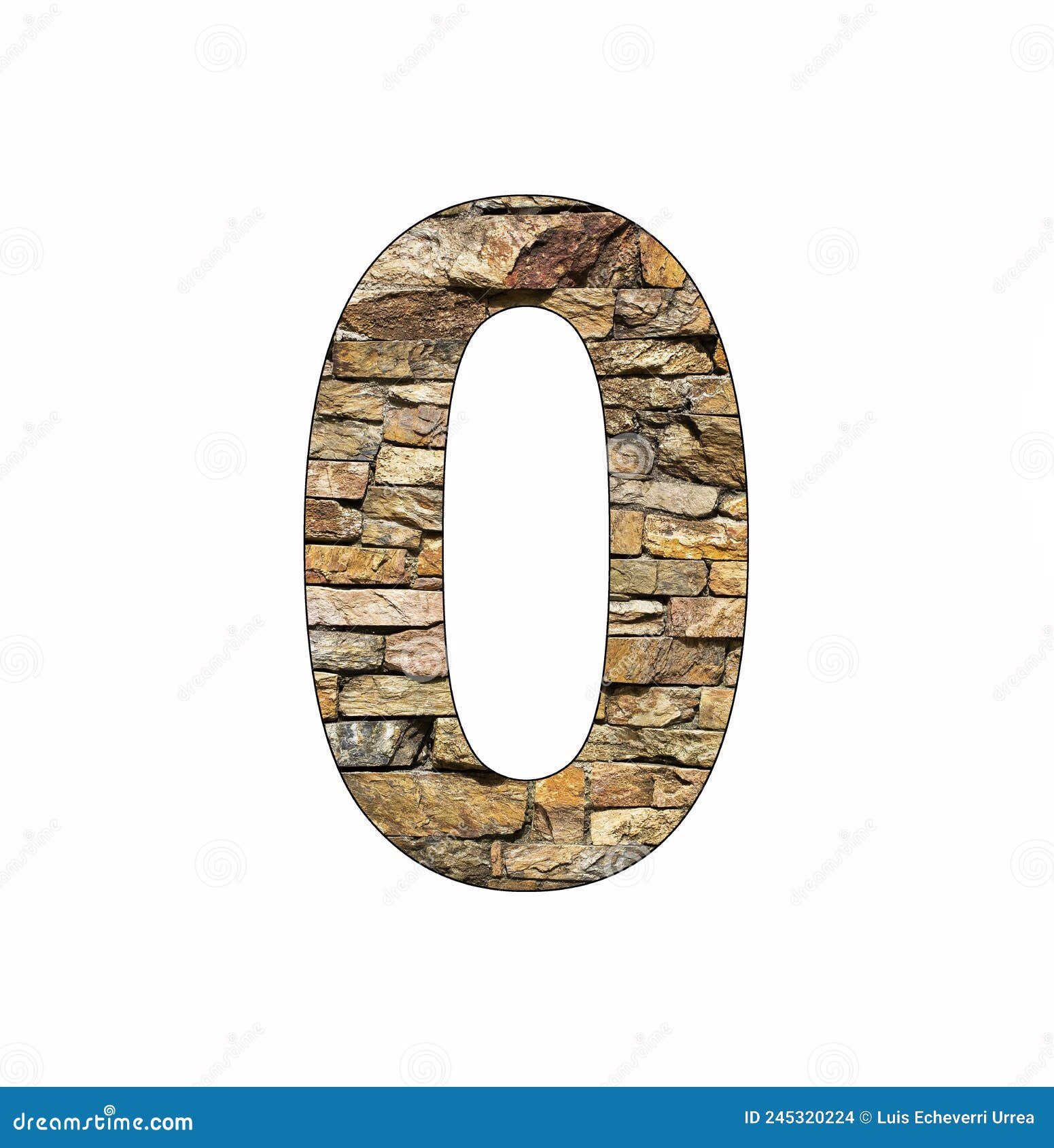 Number 0 on Rustic Stone Background - One Digit Stock Photo - Image of ...