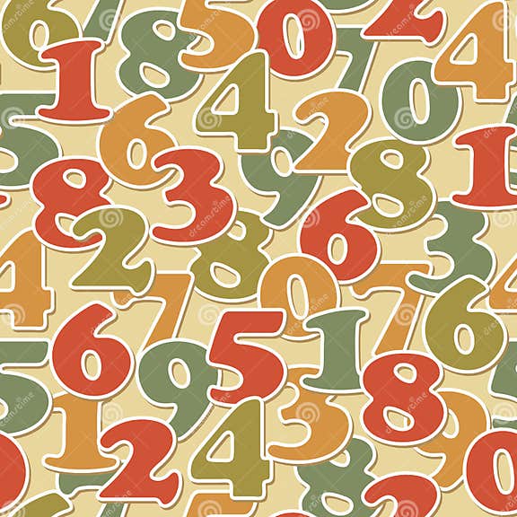 Number seamless pattern stock vector. Illustration of numbers - 92010192