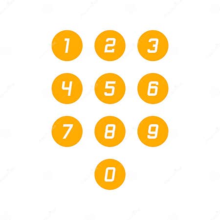 Set of 0-9 Number Icons. Vector Illustration Stock Vector ...