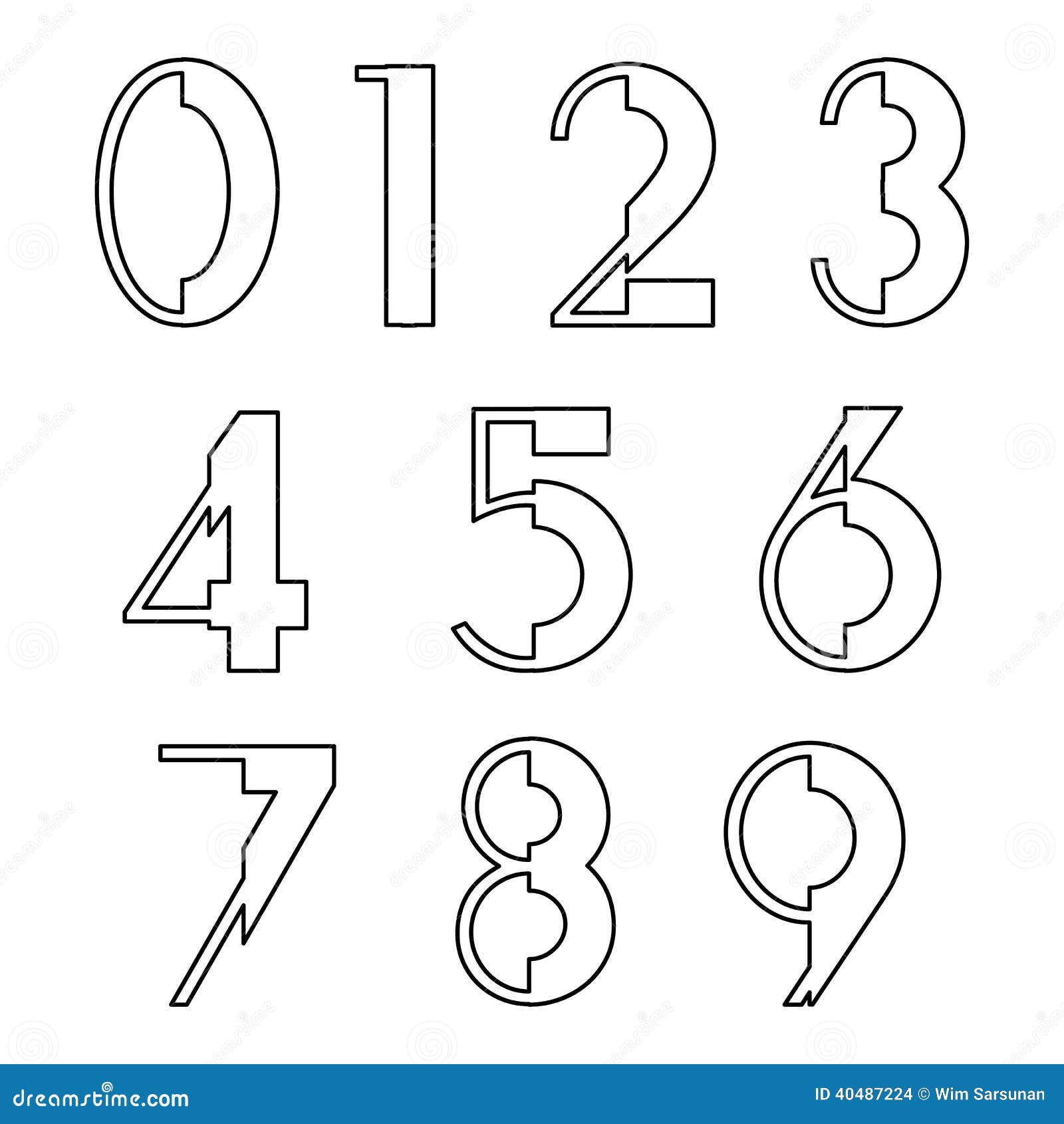Number set design stock vector. Illustration of concept - 40487224