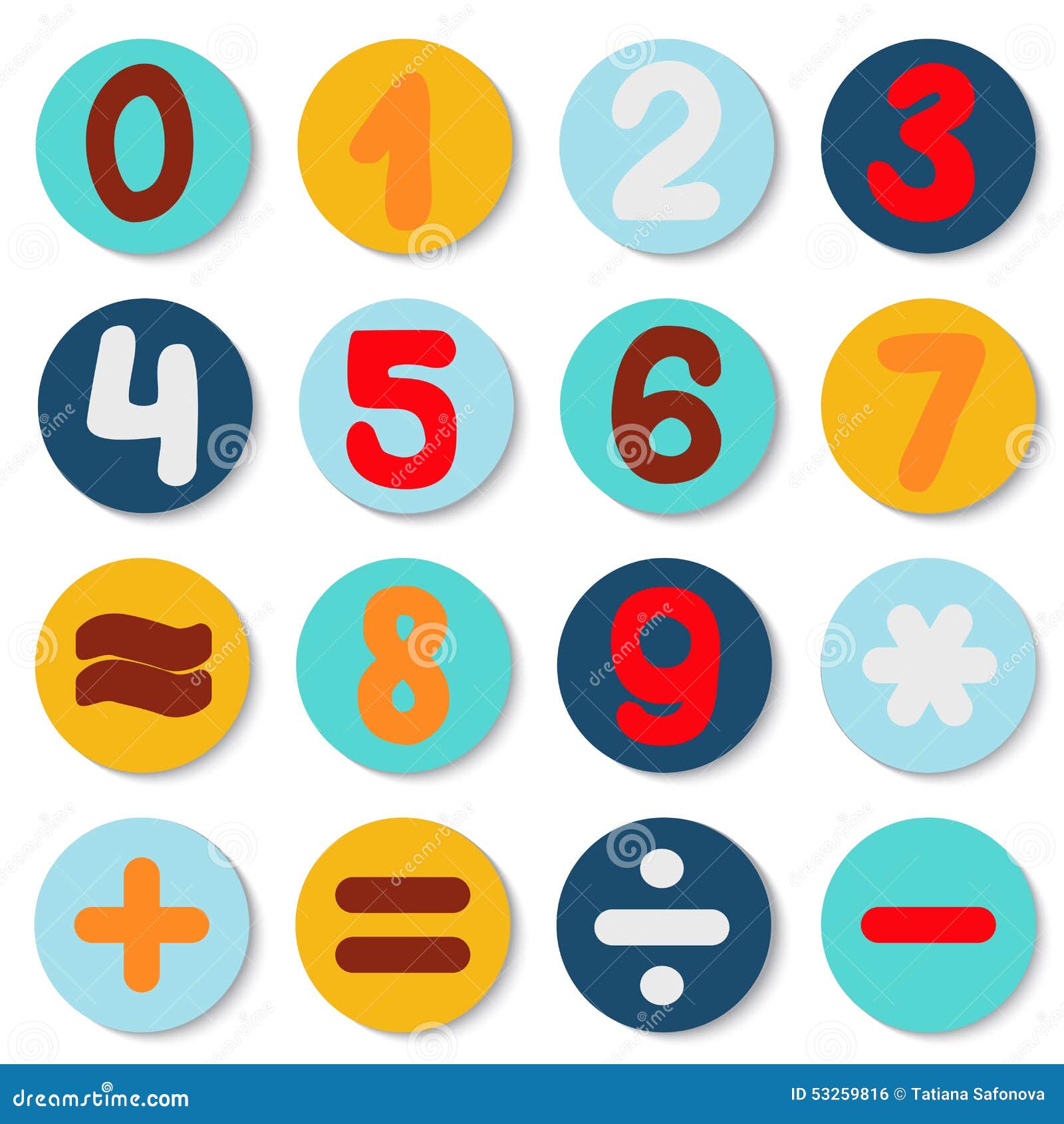 Number Set Drawing. Info Graphics Element Stock Vector - Illustration ...