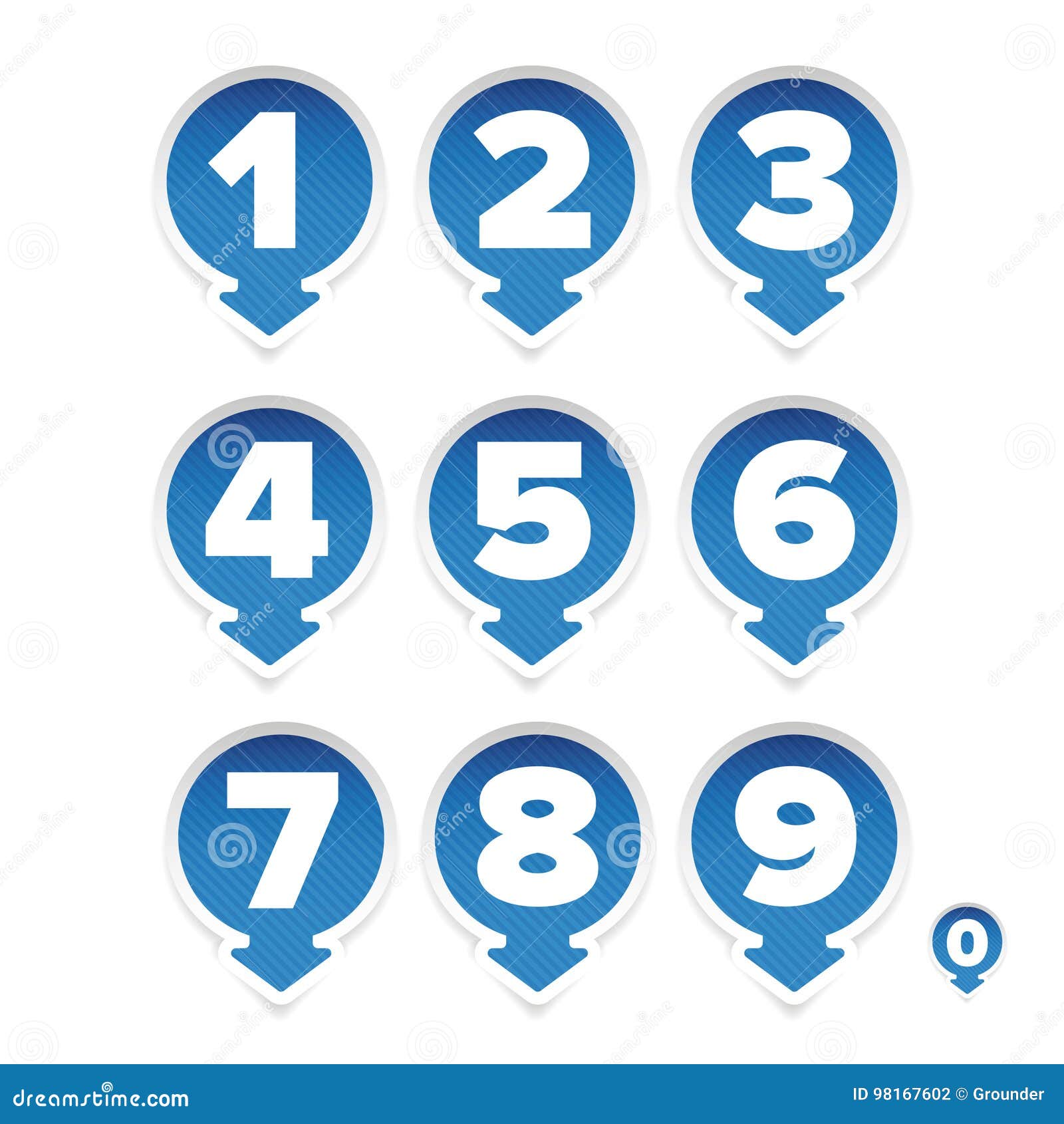 Number Set Round with Arrow Stock Vector - Illustration of colorful ...