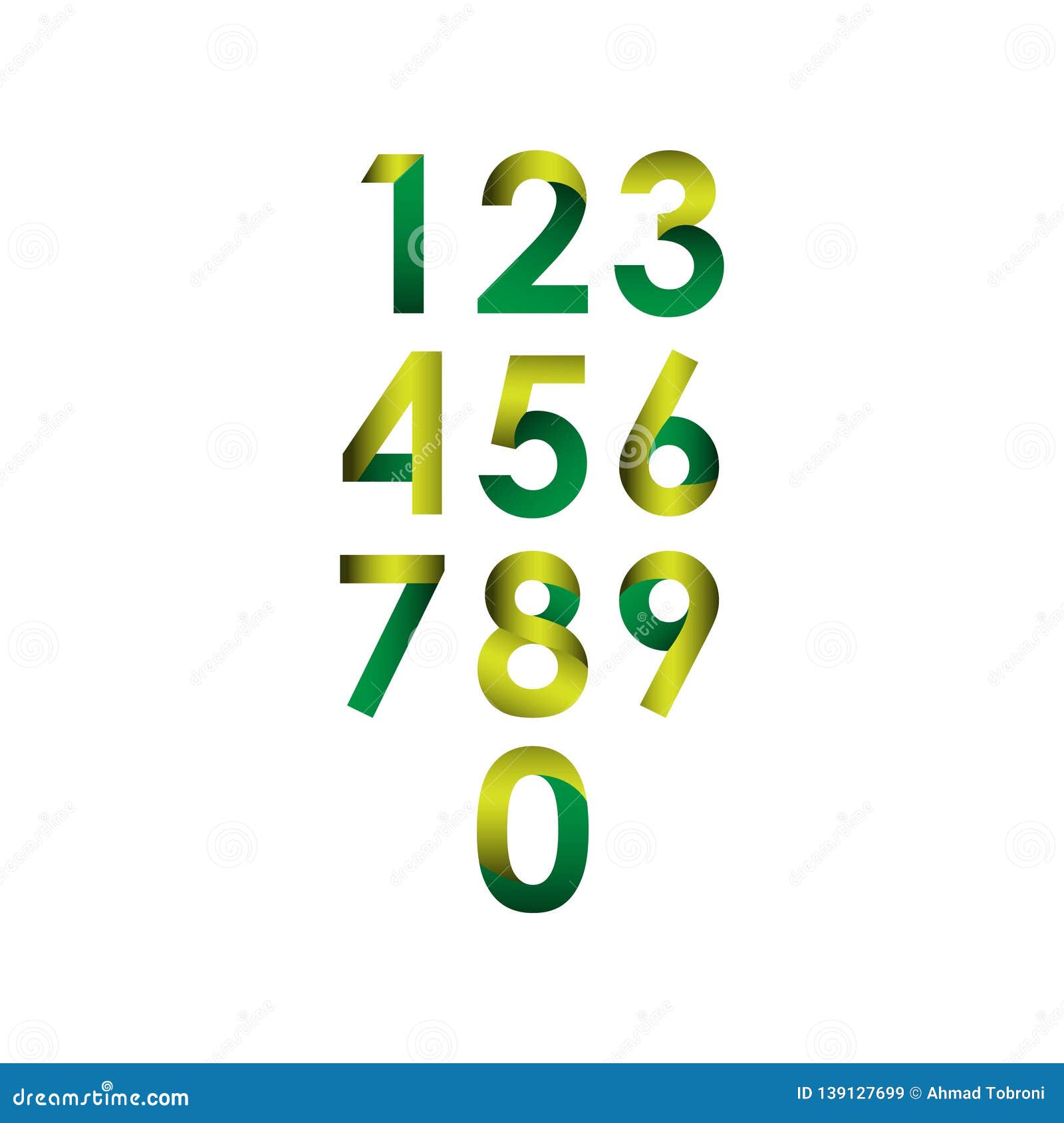 Number Set Vector Template Design Illustration Stock Vector ...