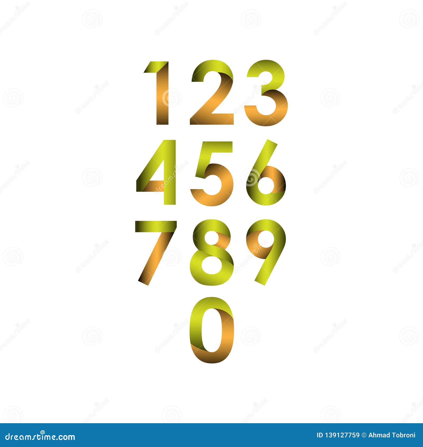Number Set Vector Template Design Illustration Stock Vector ...