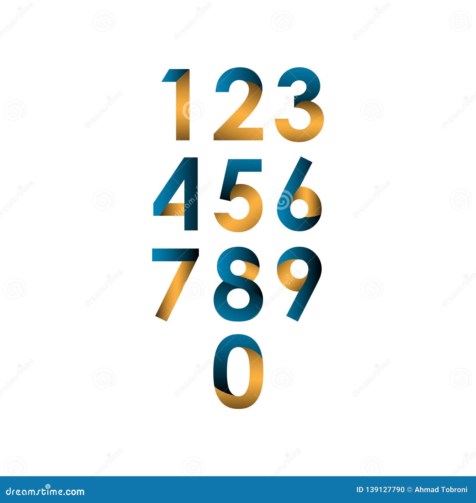 Number Set Vector Template Design Illustration Stock Illustration ...
