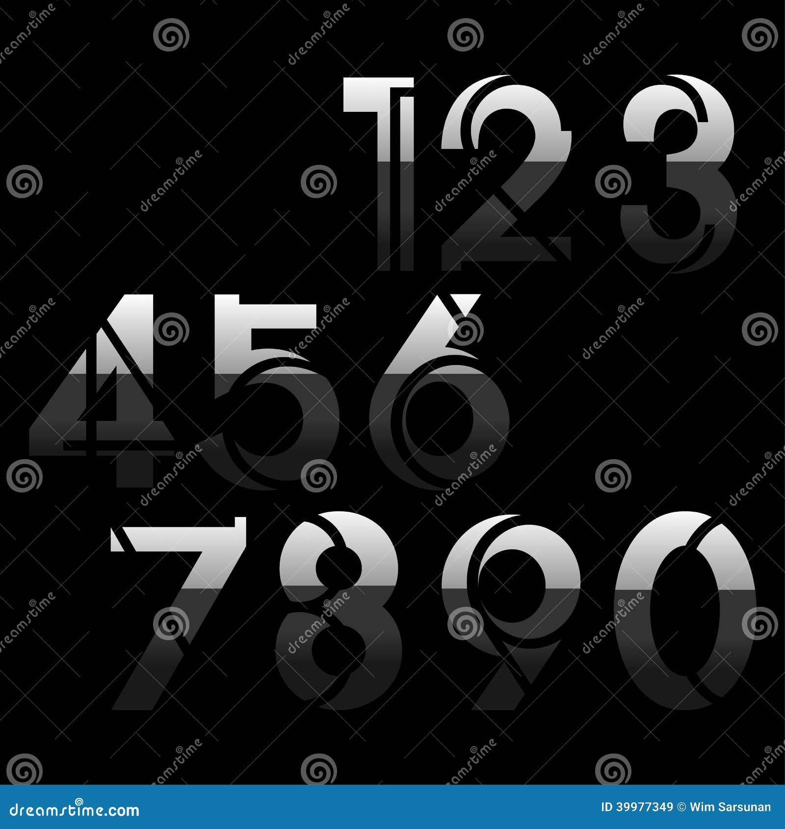Number sets design stock vector. Illustration of decoration - 39977349