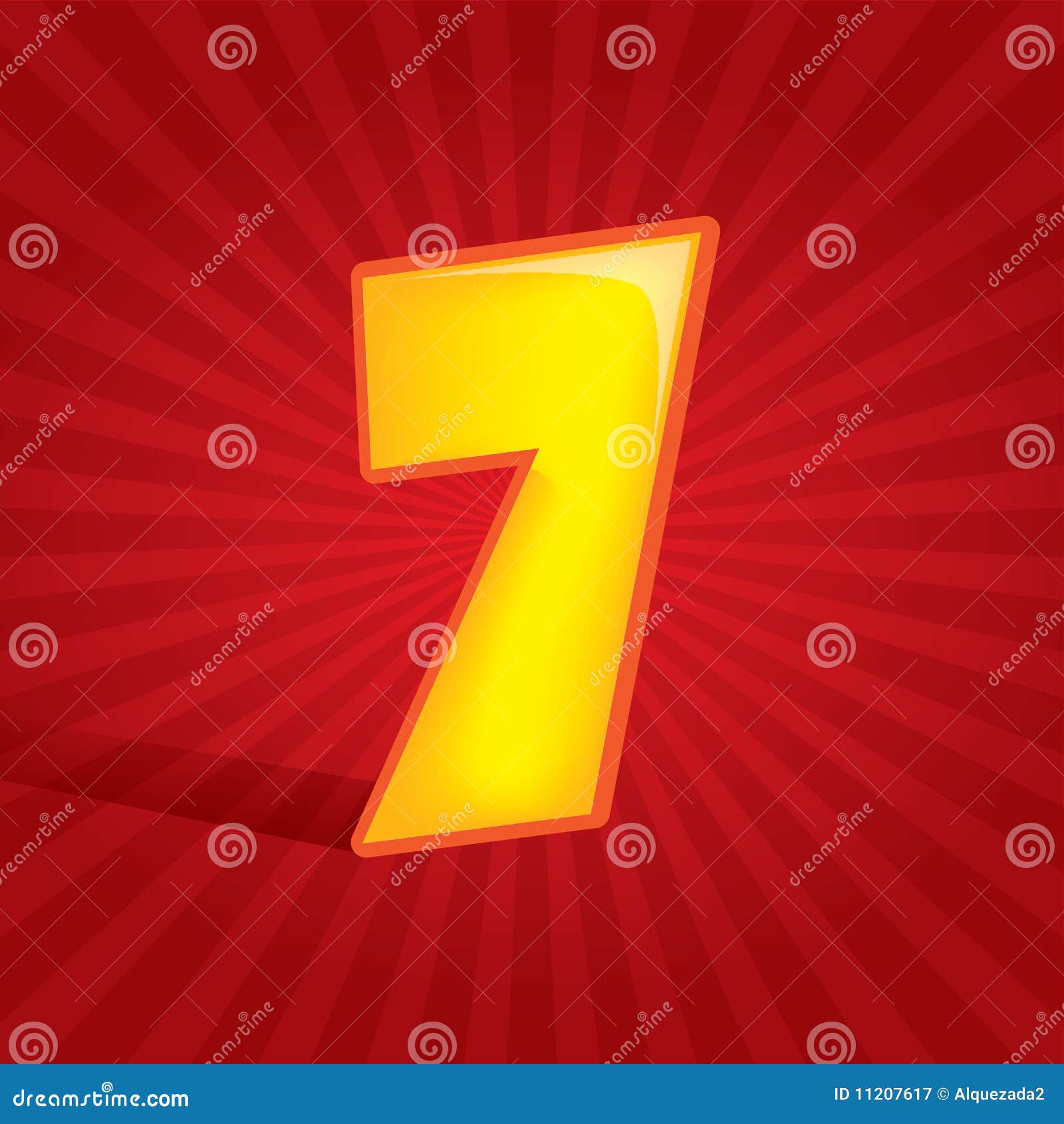 Number seven stock illustration. Illustration of bevel - 11207617