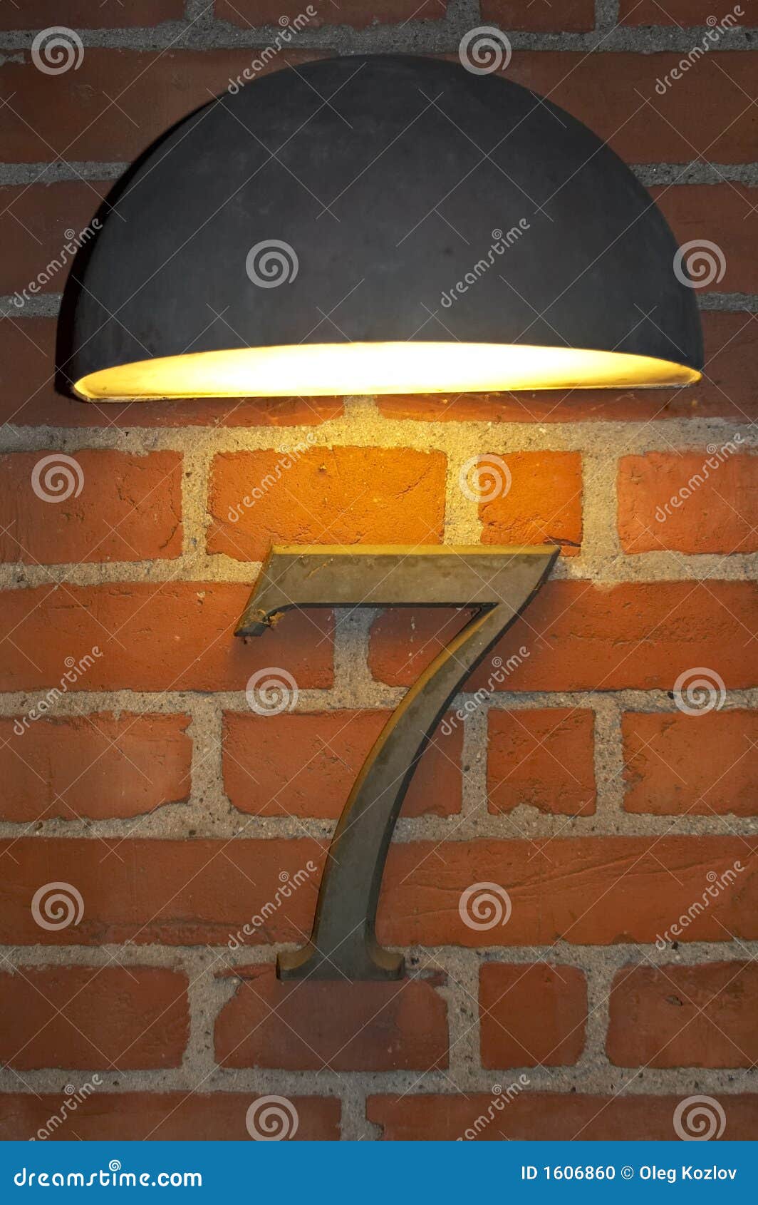 Number seven stock photo. Image of apartment, alight, brick - 1606860